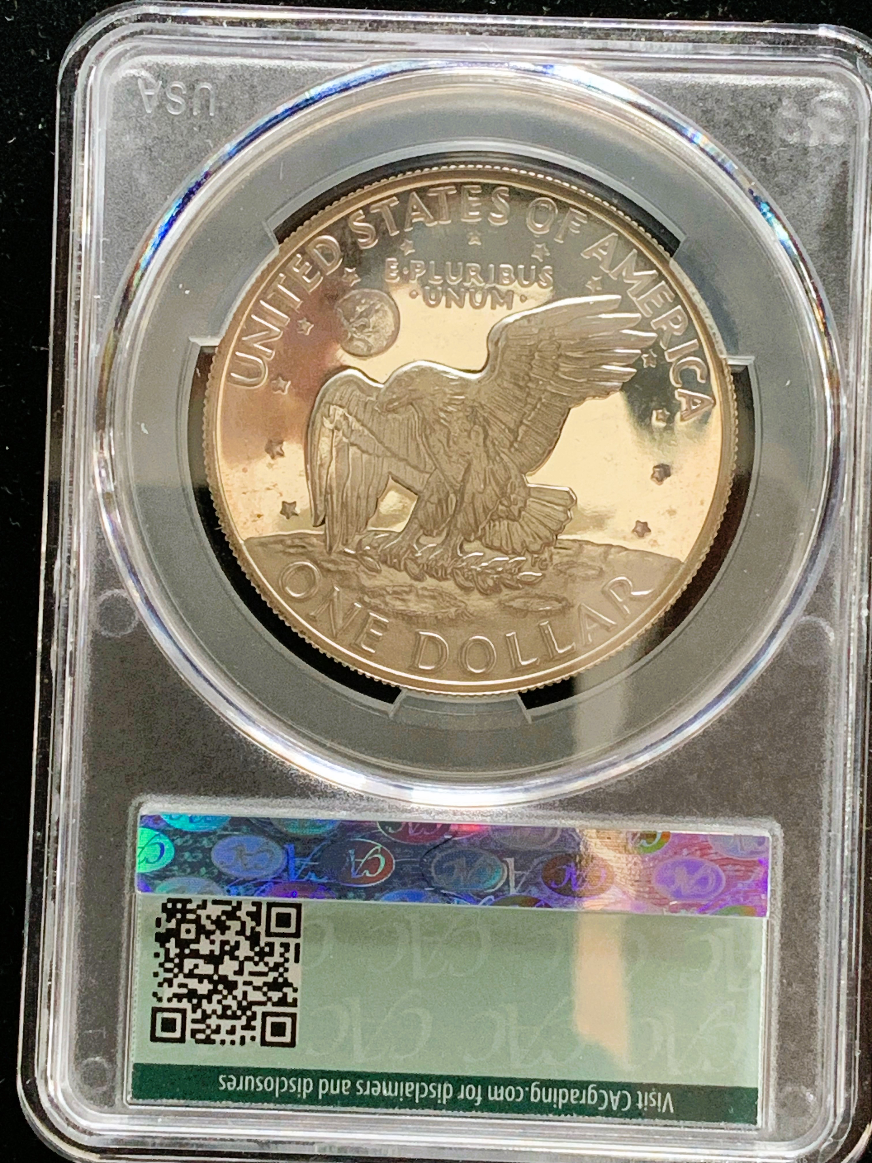 1973-S SILVER DEEP CAMEO PROOF EISENHOWER DOLLAR COIN, GRADED PR65DCAM ...
