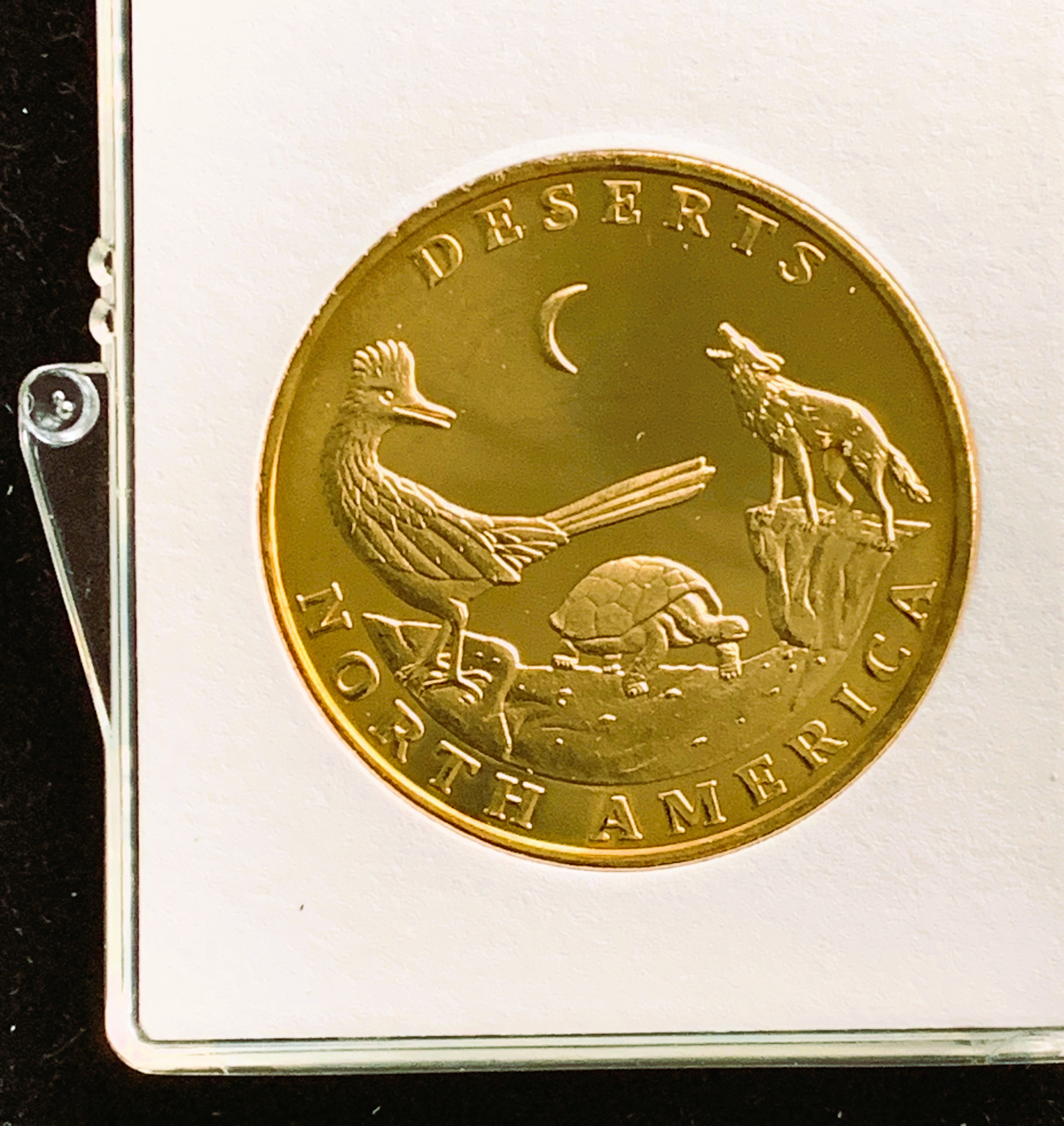 JOSHUA TREE NATIONAL PARK SOUVENIR COIN, NEVADA CITY MINT, GOLD TONNED ...