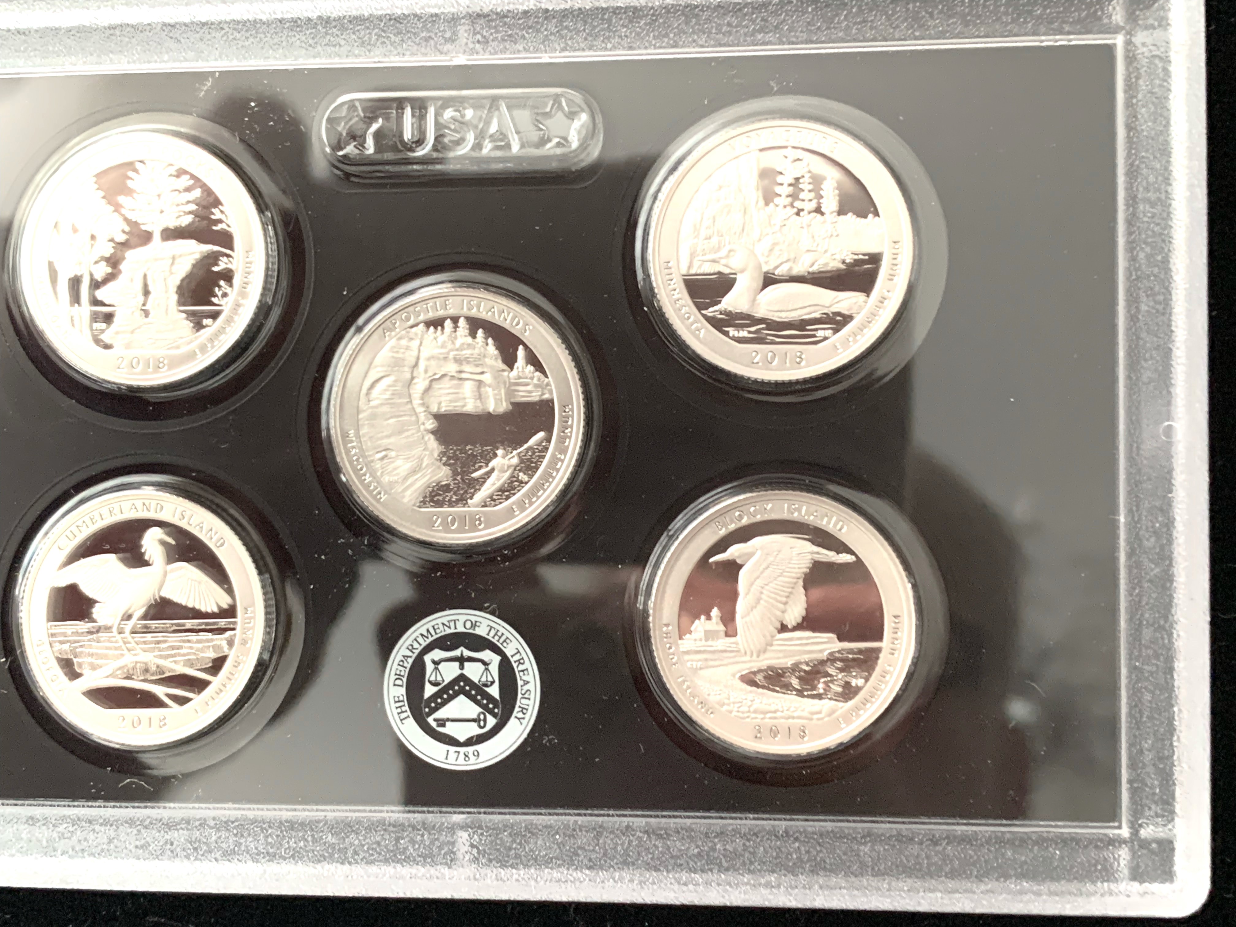 2018 SILVER PROOF SET AMERICA THE BEAUTIFUL QUARTERS US MINT | Property ...