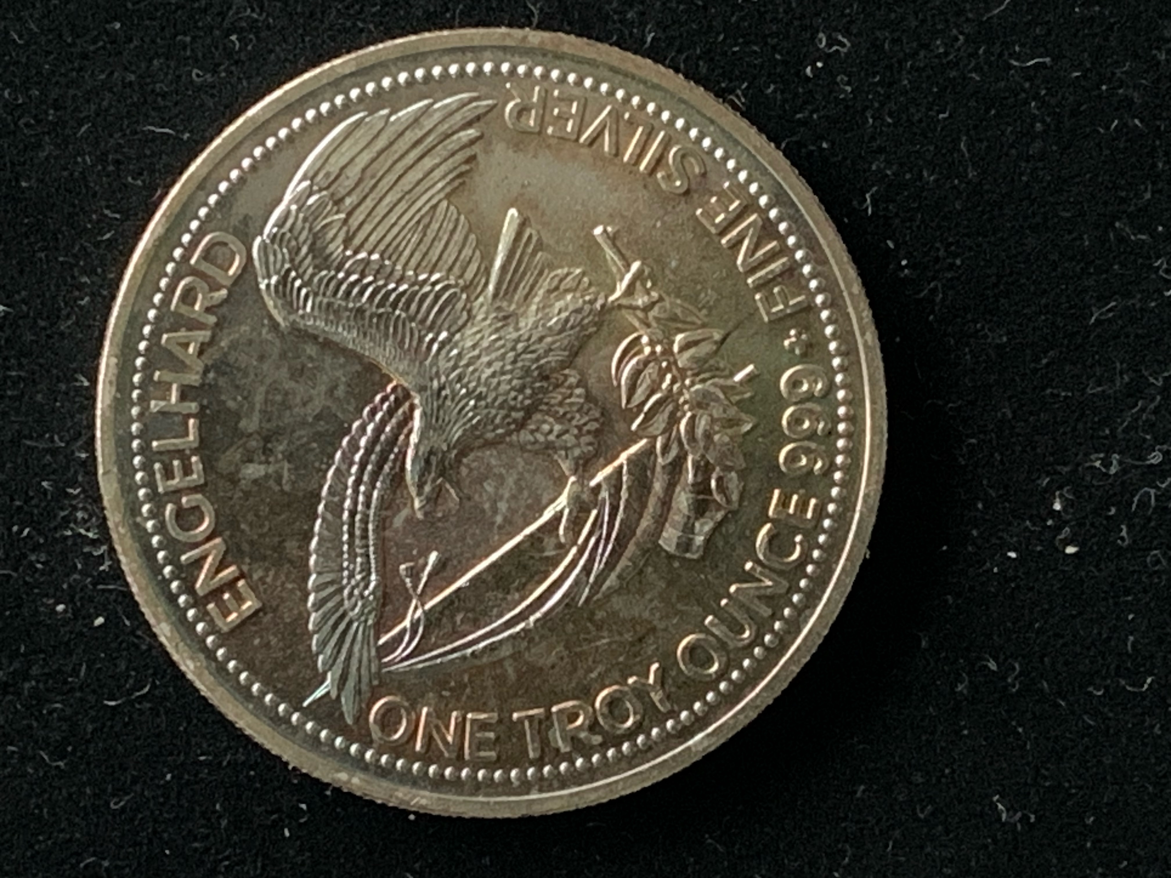 1984 1oz .999 FINE SILVER ROUND COIN, ENGLEHARD MINT, THE AMERICAN ...