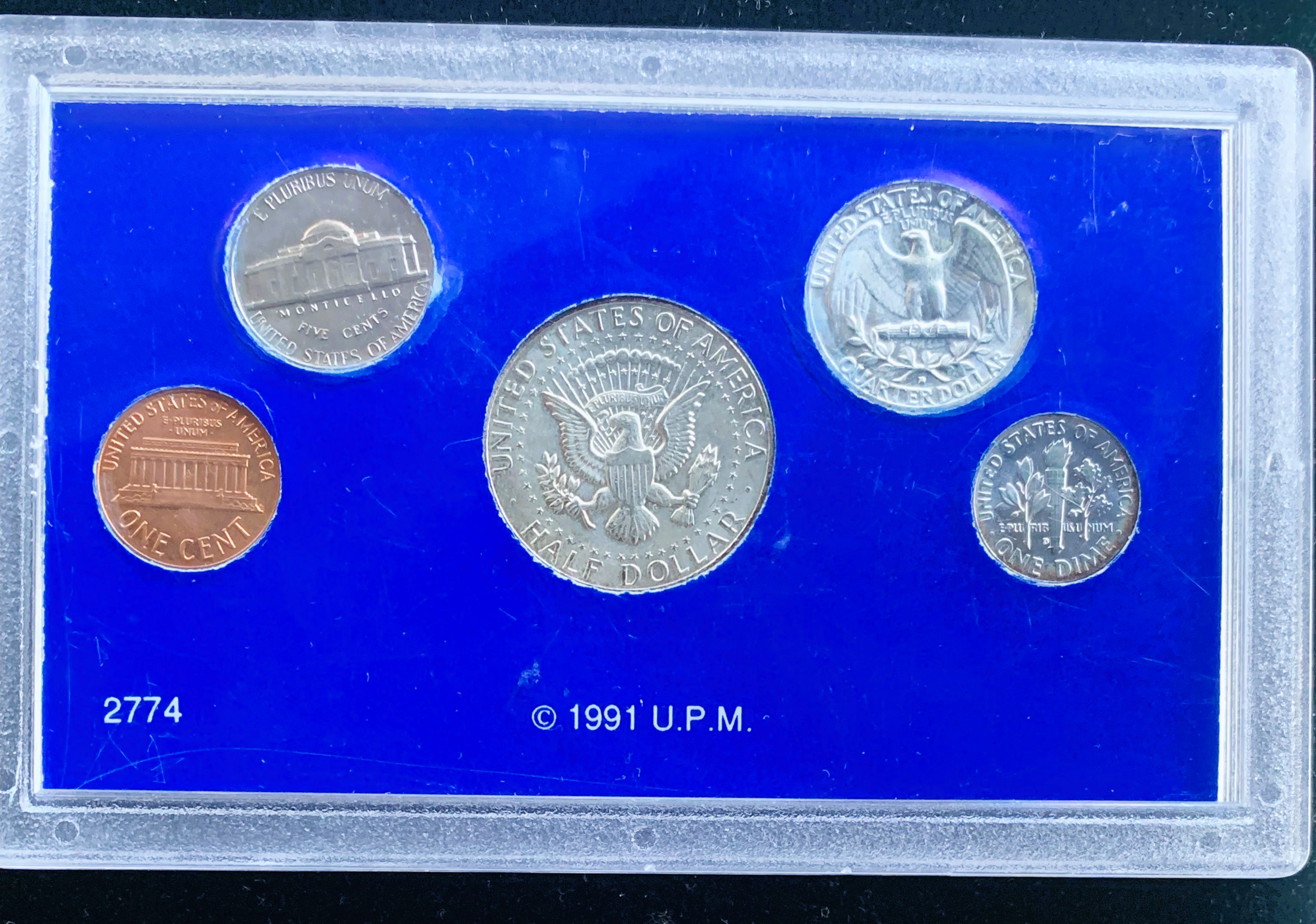 AMERICANA SERIES, PRESIDENTS COLLECTION, 1964 3 SILVER COINS IN A 5 ...