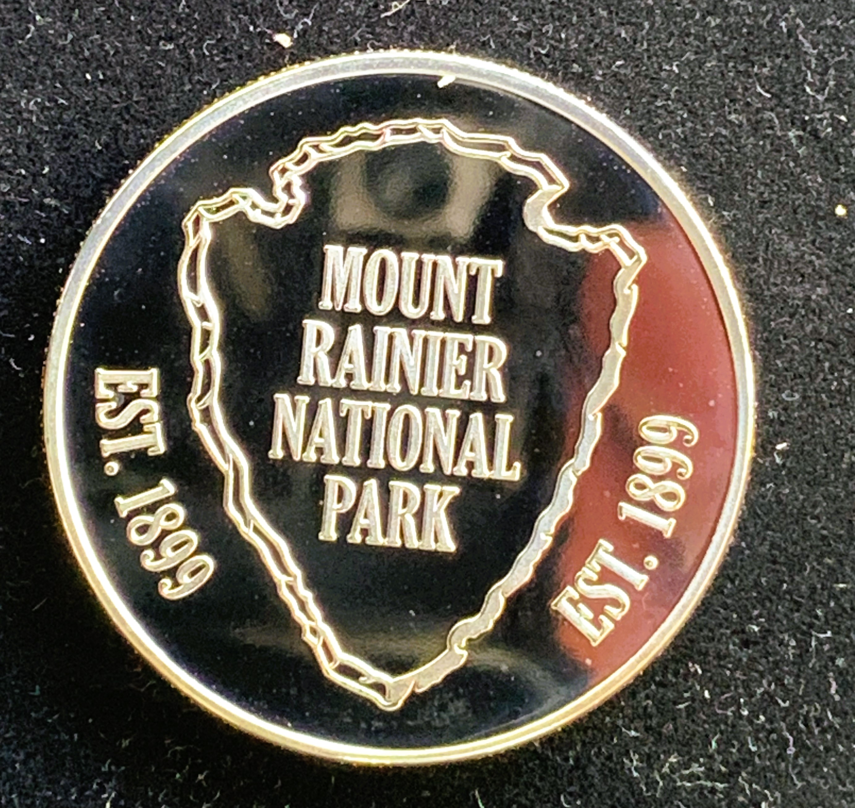 MOUNT RAINER NATIONAL PARK COMMEMORATIVE COIN, PARADISE INN, CAMEO ...