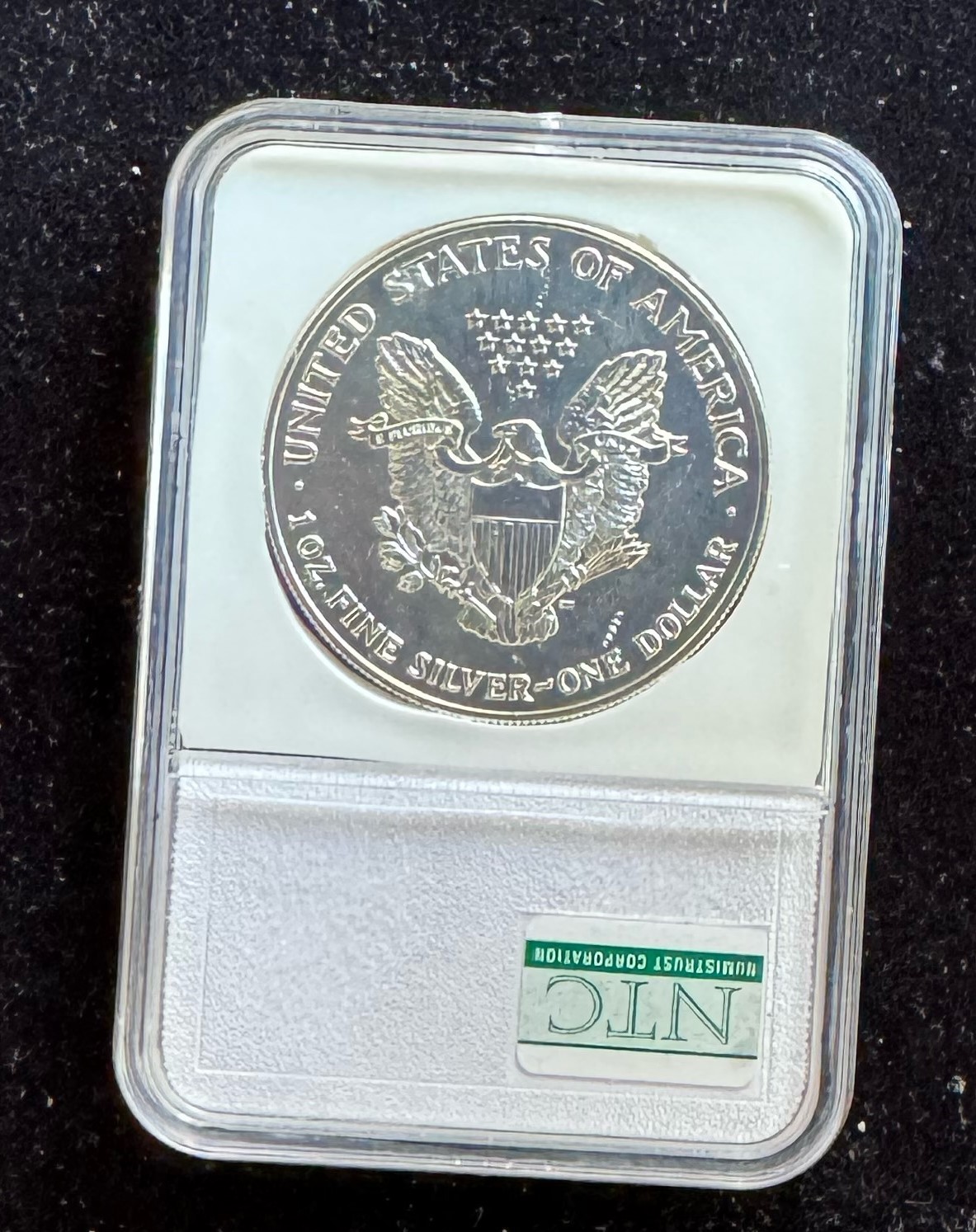 2001 $1 U.S. SILVER EAGLE COIN, "RECOVERED AT WTC GROUND ZERO" NTC ...