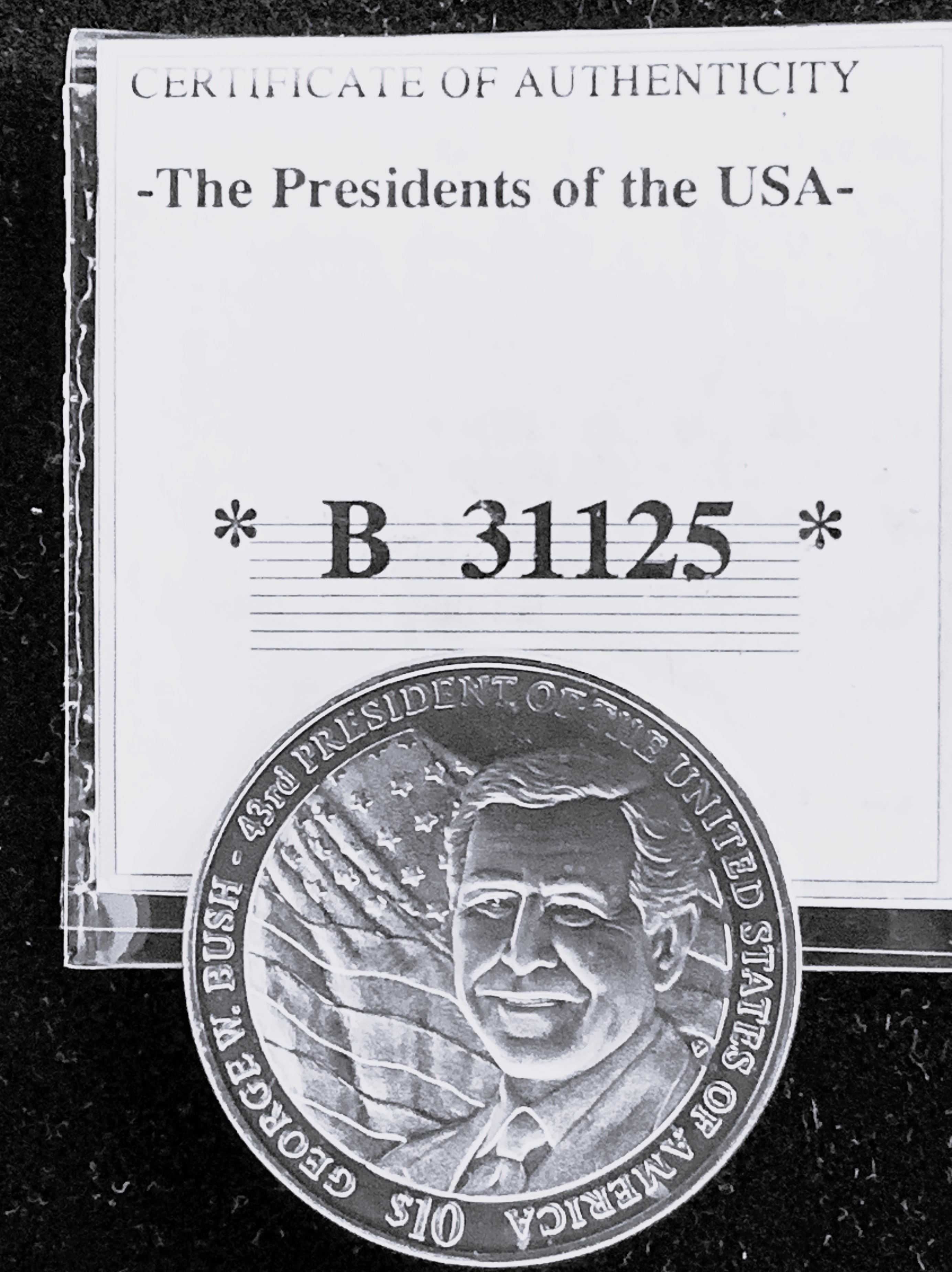 GEORGE W BUSH $10 DOLLAR COUNTRY OF LIBERIA BRILLIANT UNCIRCULATED COIN ...