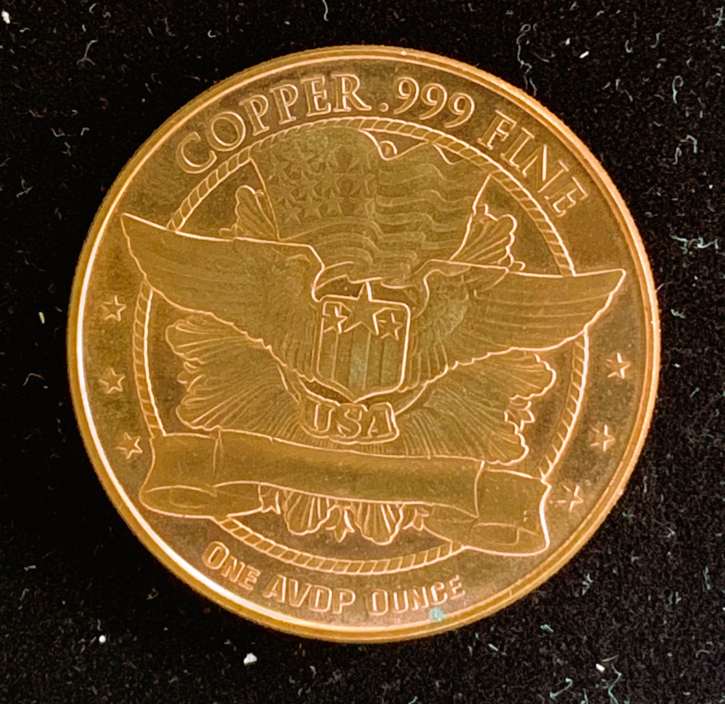 1795 1 AVDP oz .999 FINE COPPER REPRICA COIN FLOWING HAIR DESIGN ...