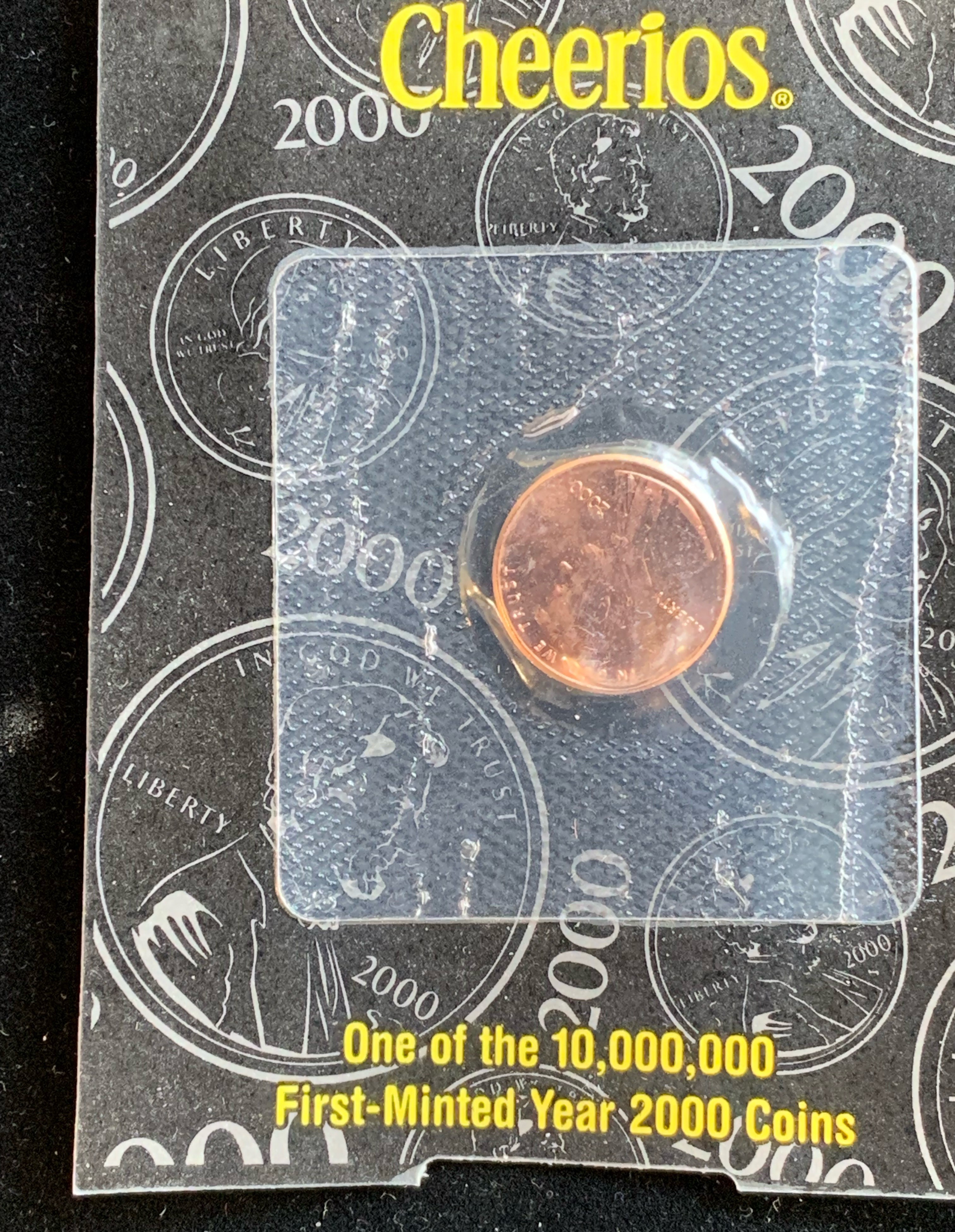 CHEERIOS ONE CENT COIN, RARE, ONE OF THE FIRST MINTED YEAR 2000 COINS ...