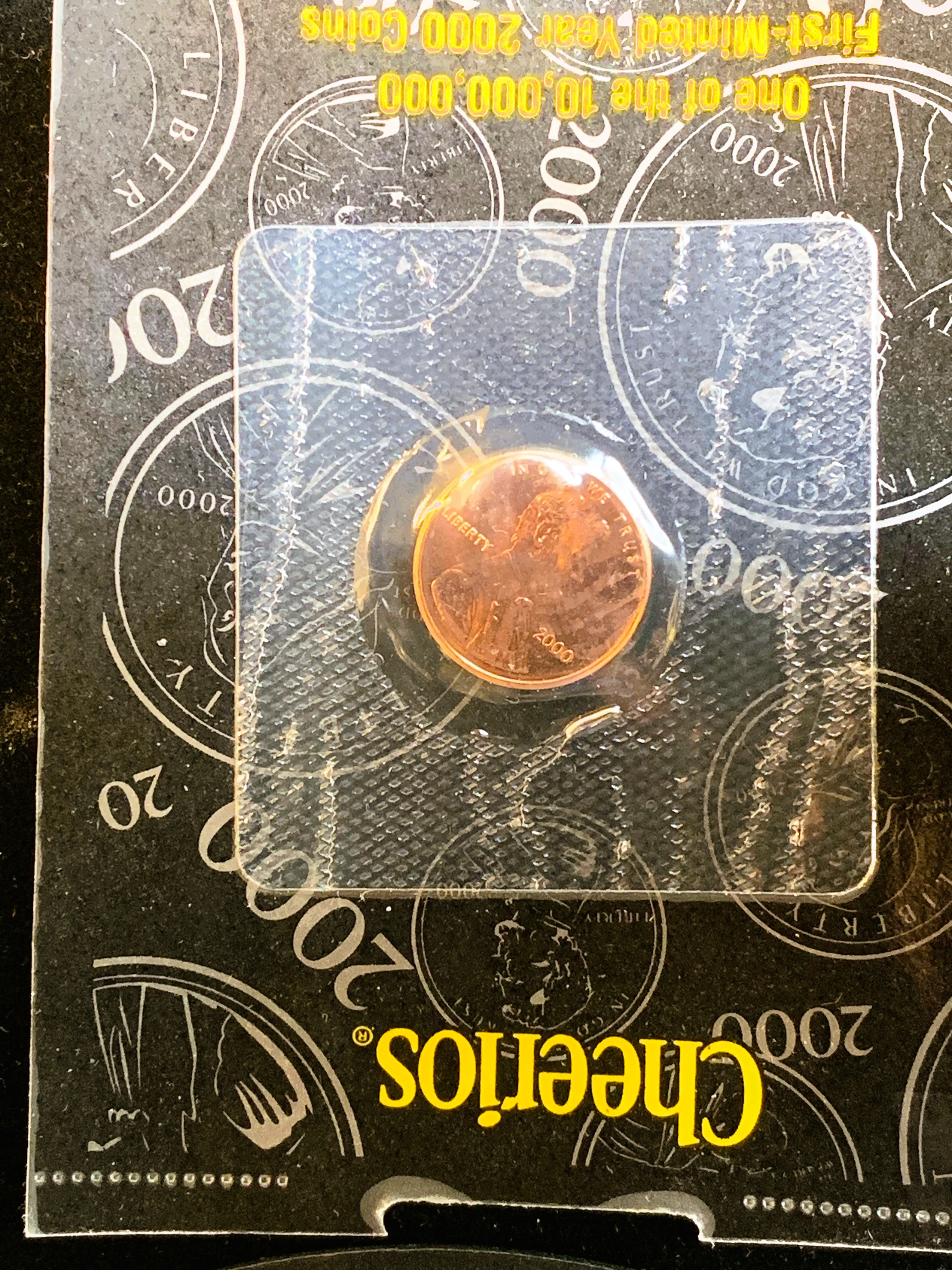 CHEERIOS ONE CENT COIN, RARE, ONE OF THE FIRST MINTED YEAR 2000 COINS ...