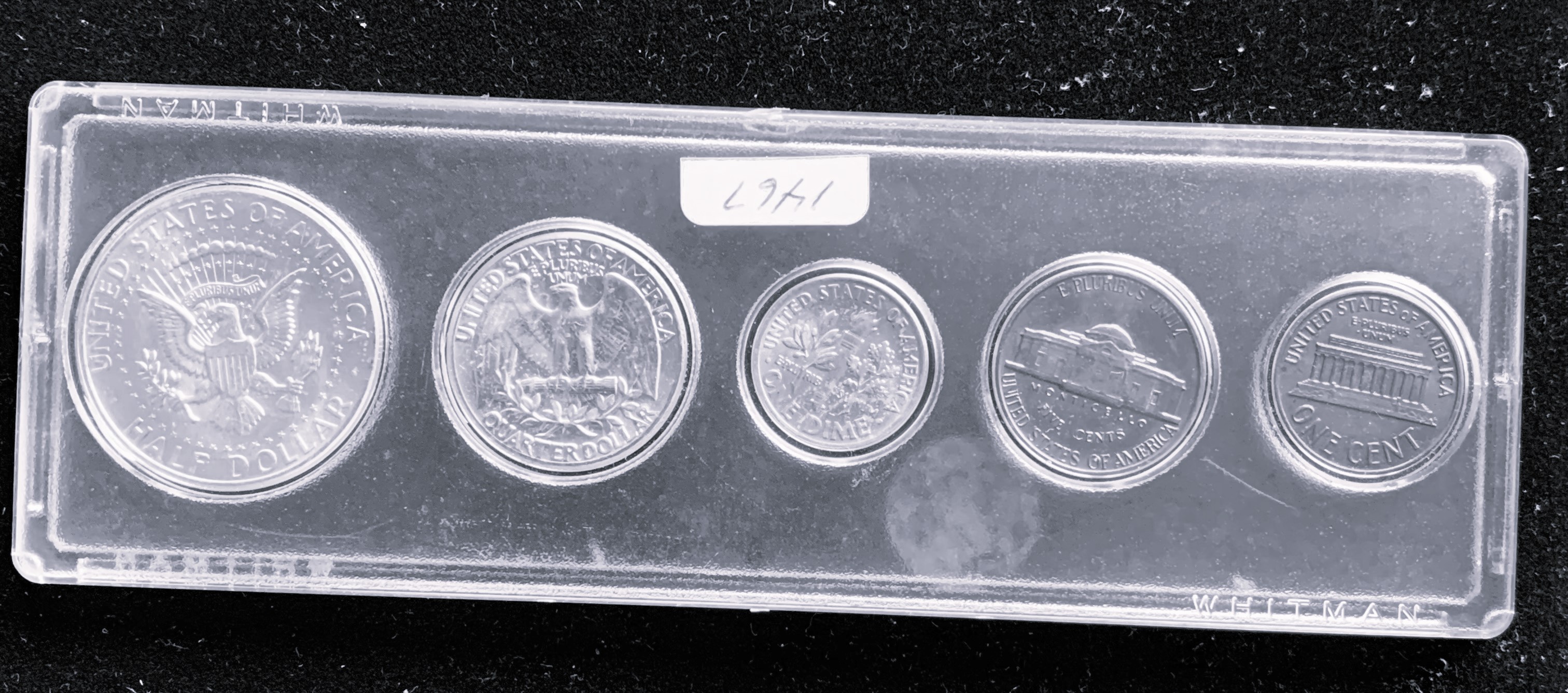 1964 SILVER U.S. MINT SET COINS, UNC IN SEALED PLASTIC HOLDER, 90% ...