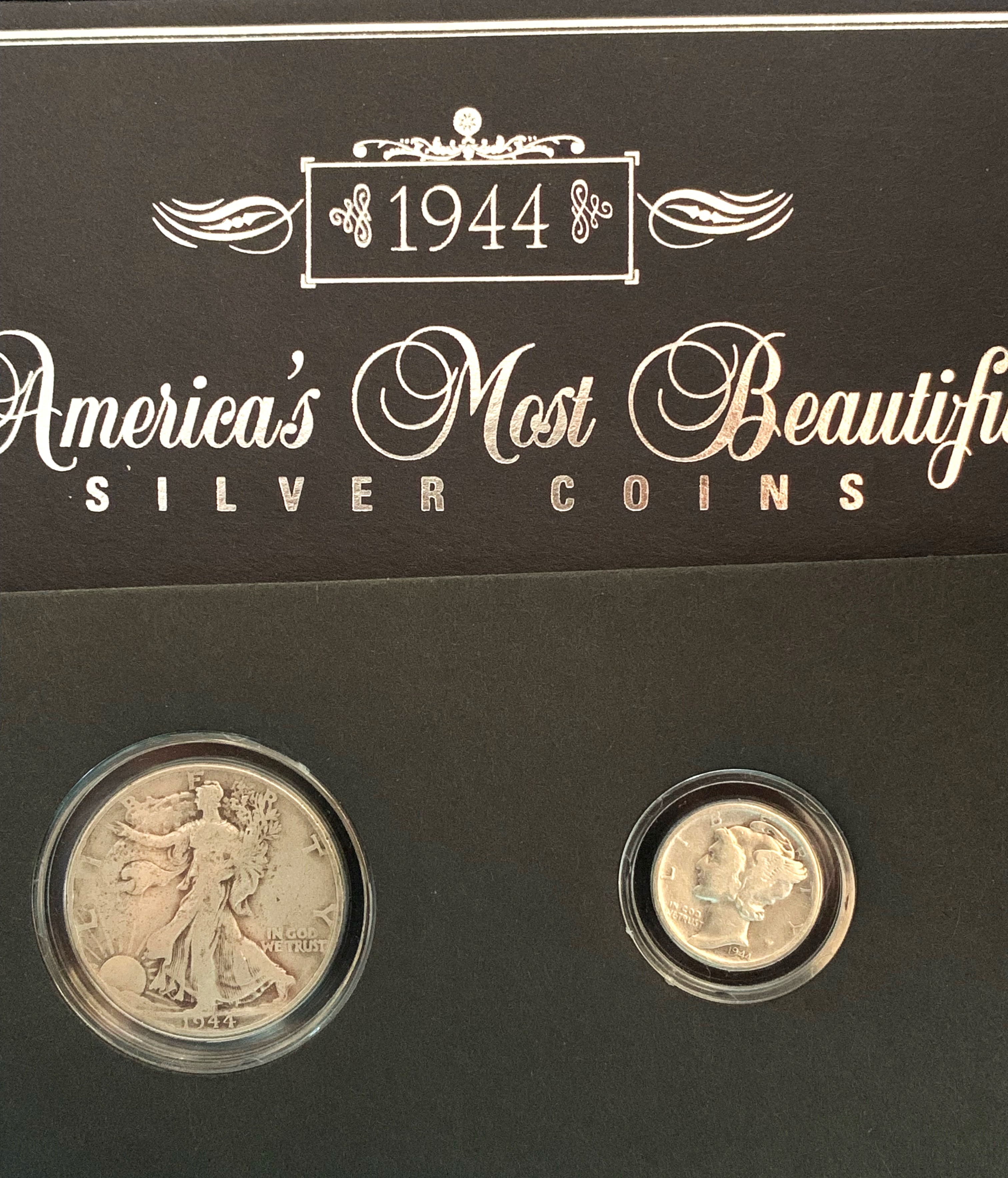 1944 AMERICA'S MOST BEAUTIFUL SILVER COINS SET OF WALKING LIBERTY HALF ...