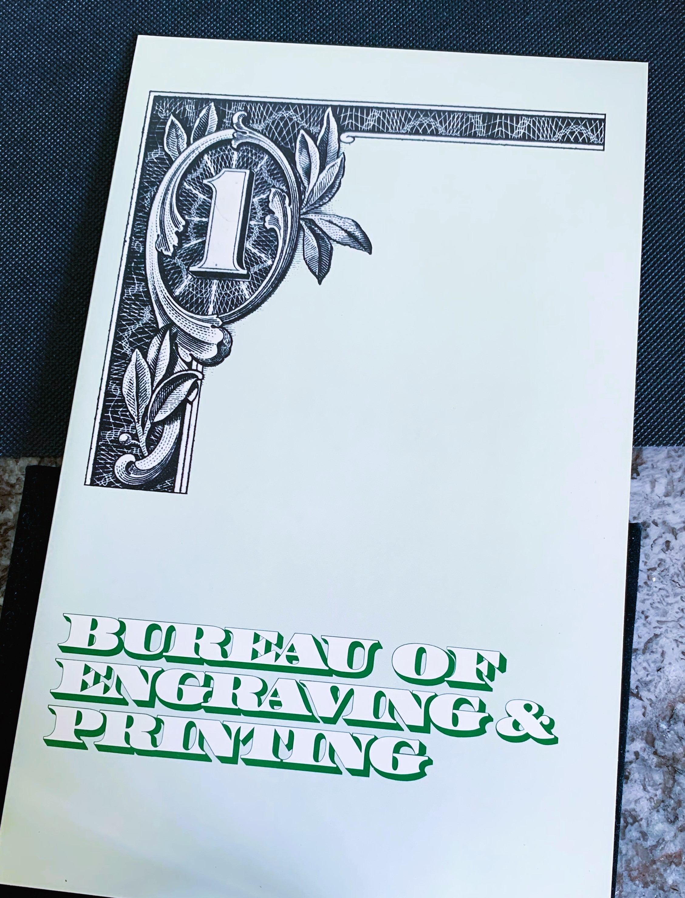 UNCUT SHEET BUREAU OF ENGRAVING & PRINTING, UNC CRISP NEW 1 DOLLAR ...