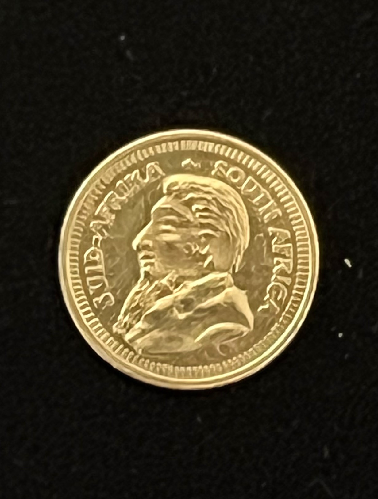 GOLD MINATURE REPLICA 1980 14kt SOUTH AFRICA KRUGERRAND 0.2g GOLD COIN ...