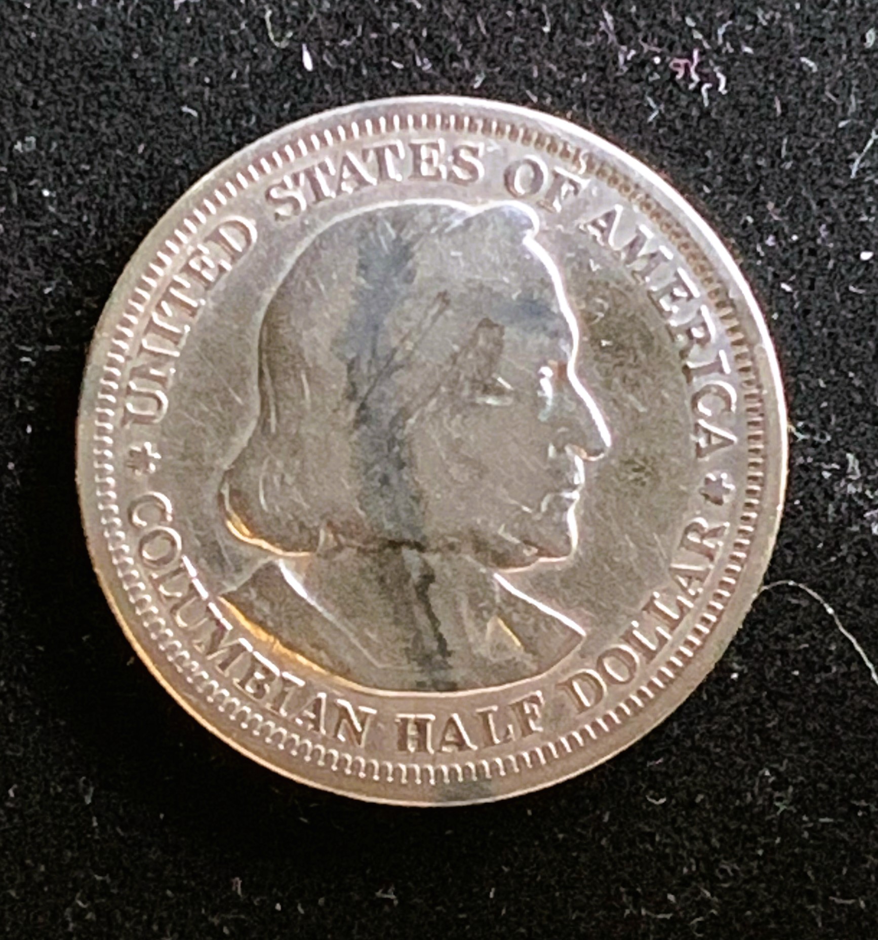 1892 USA COLUMBUS WORLDS FAIR SANTA MARIA SHIP SILVER HALF DOLLAR COIN ...