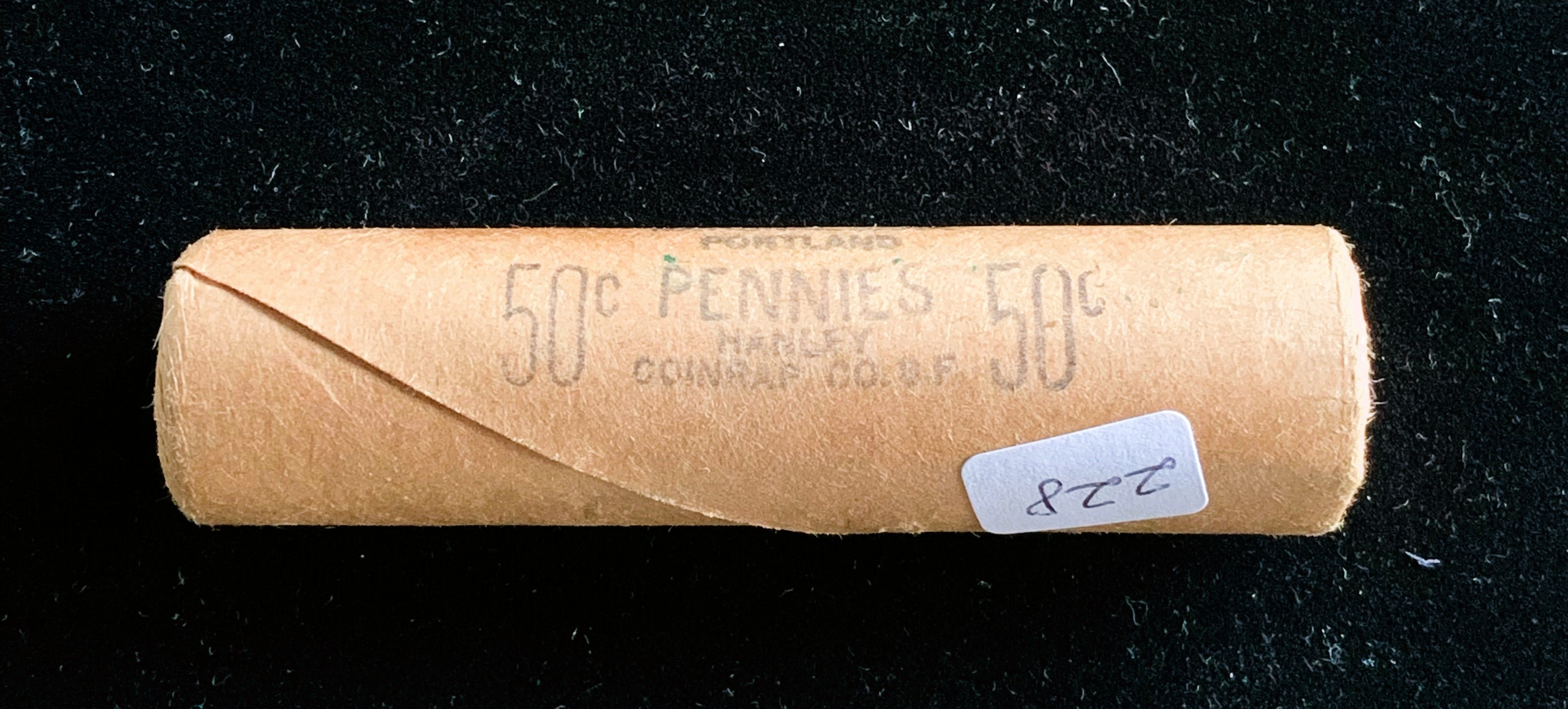 1969-S ROLL OF UNCIRCULATED LINCOLN CENT COINS IN ORIGINAL US NATIONAL ...