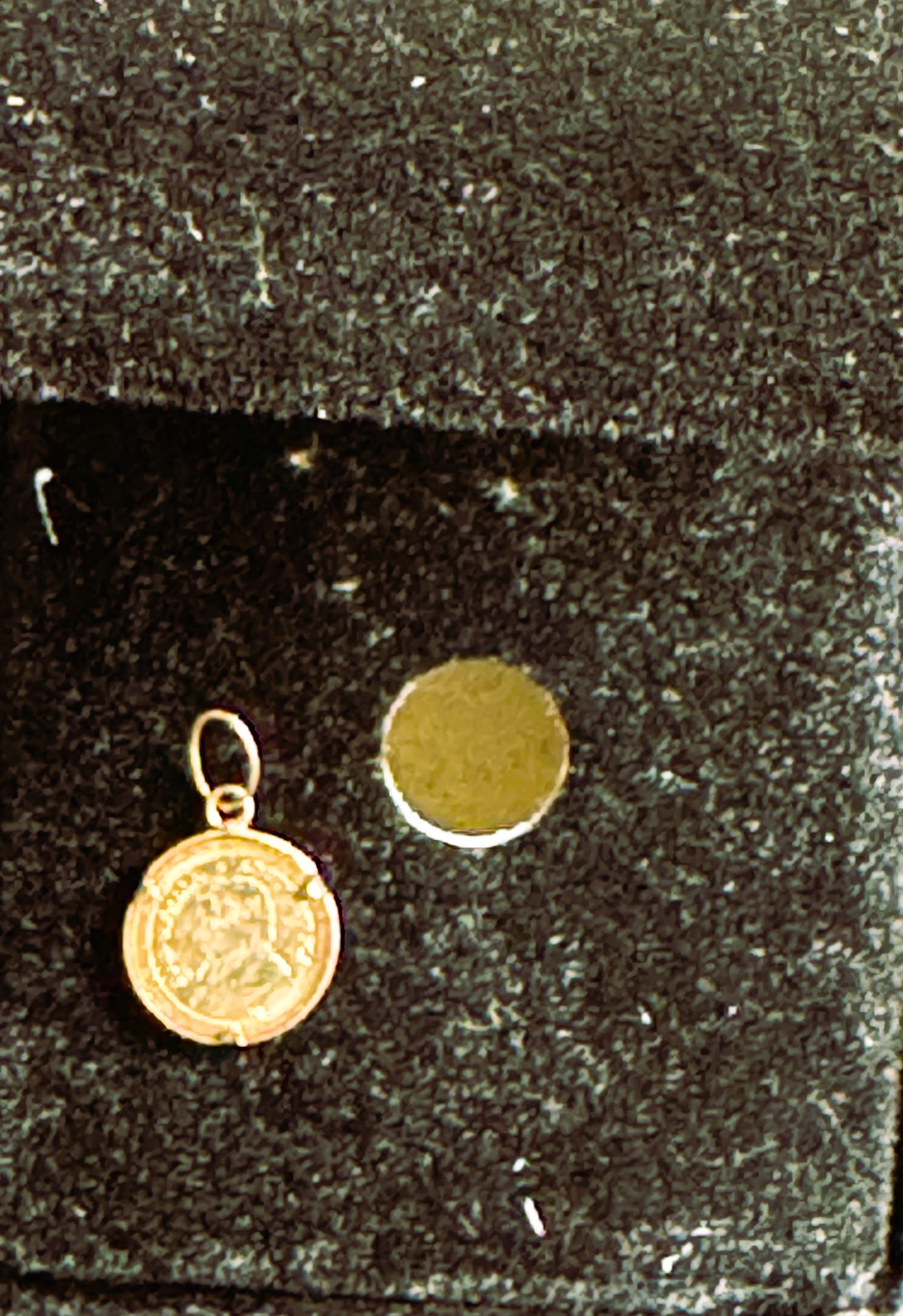 GOLD, MINATURE 14K GOLD 1980 SOUTH AFRICA KRUGERRAND COIN, STRUCK FROM ...