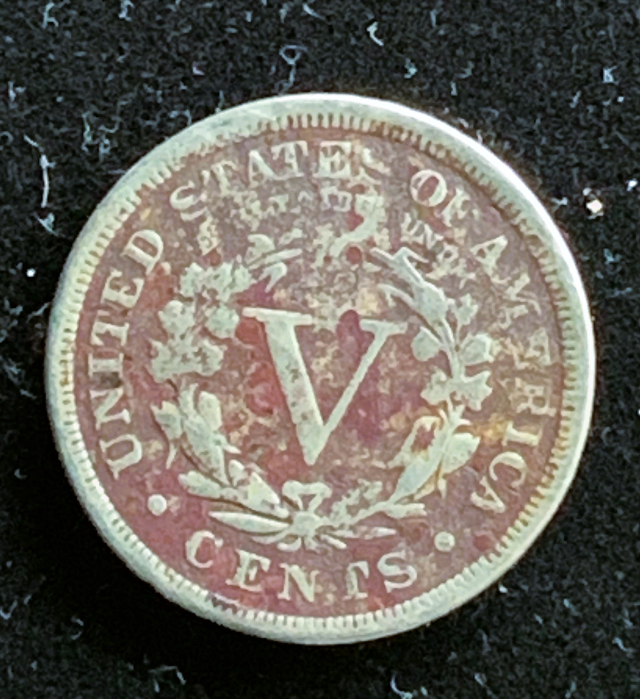 1899 V NICKEL, LOTS OF DETAIL, NICE OLD COIN | Property Room