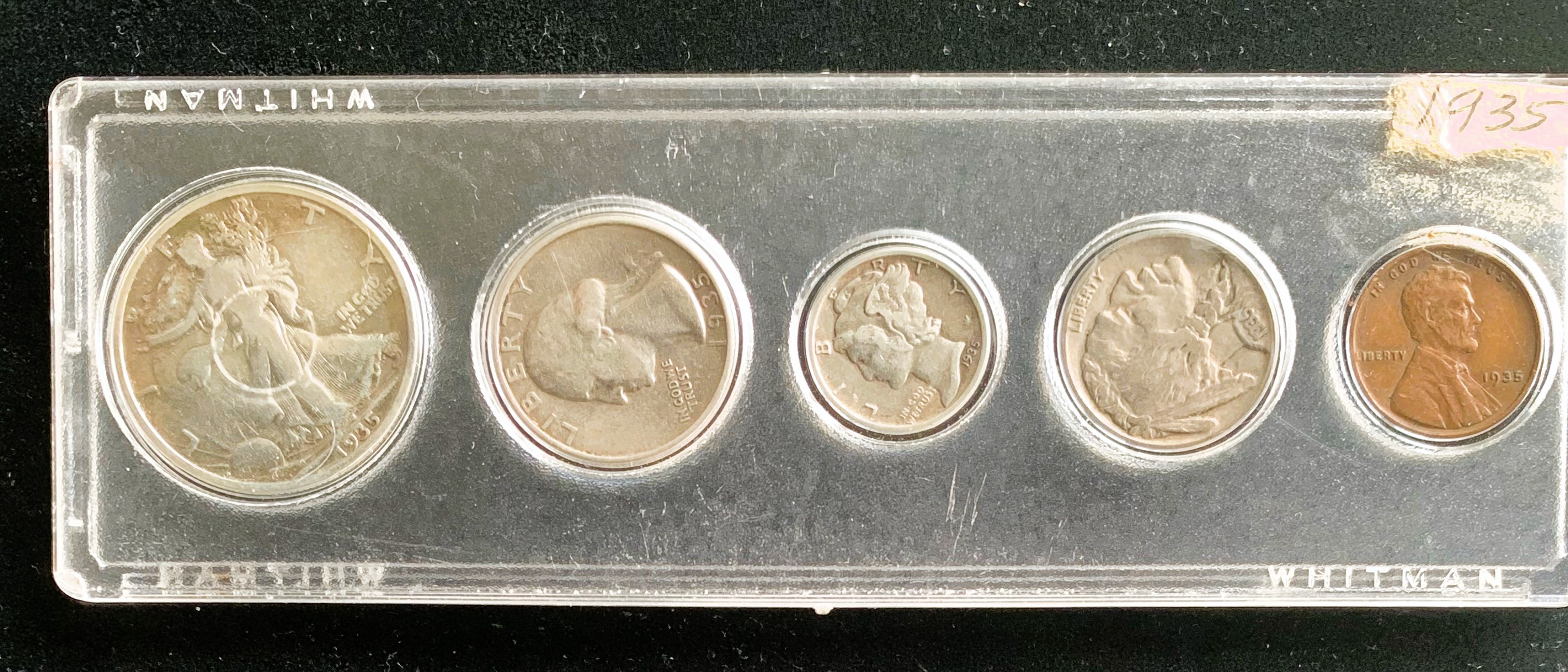 1935 SILVER 5 COIN SET IN SLAB | Property Room