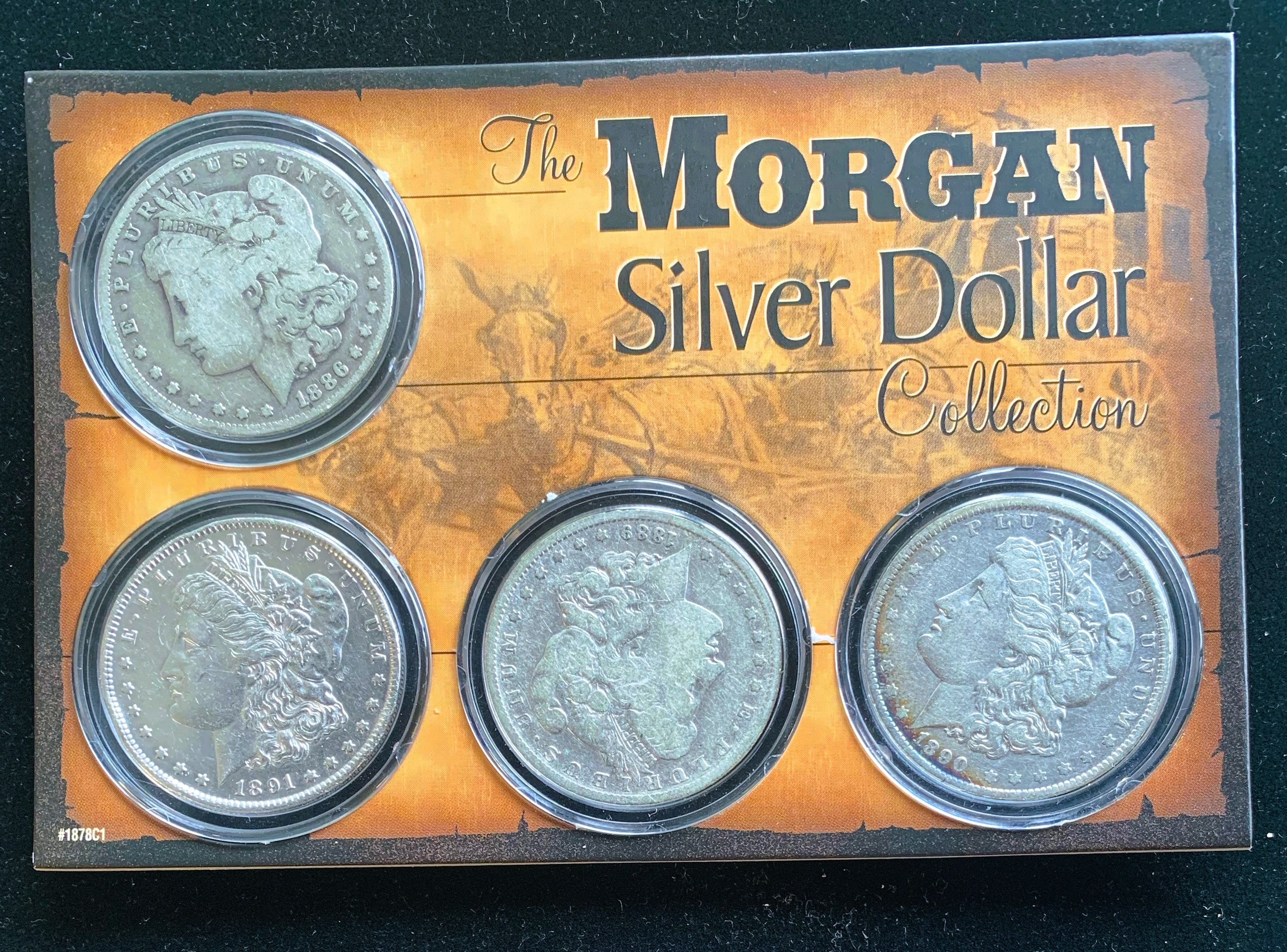 MORGAN SILVER DOLLAR COLLECTION, 1886-O, 1891-S, 1889-O, 1890-O, IN ...