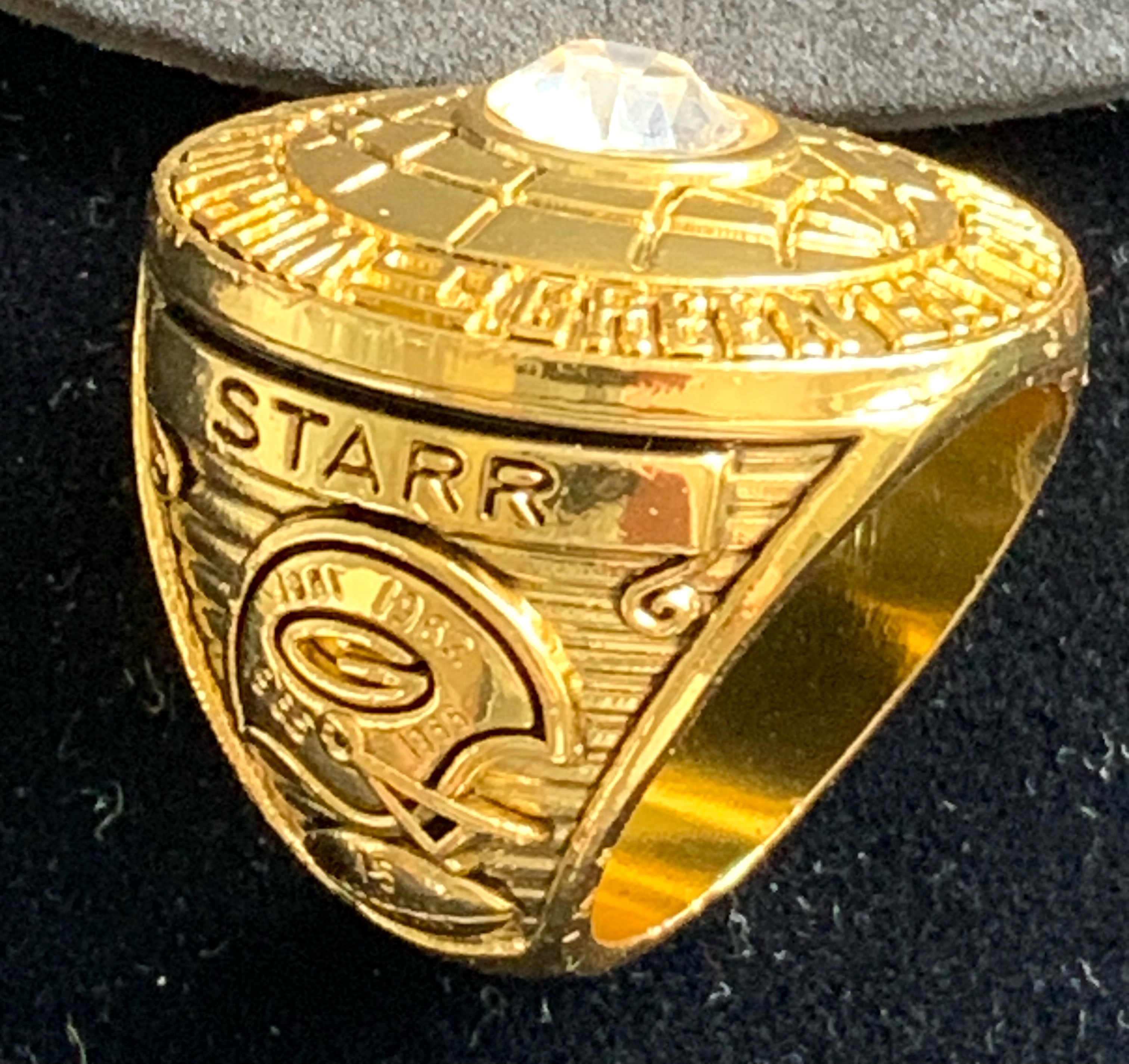 GREEN BAY PACKERS BART STARR SUPER BOWL REPLICA RING, SIZE 10 3/4 ...