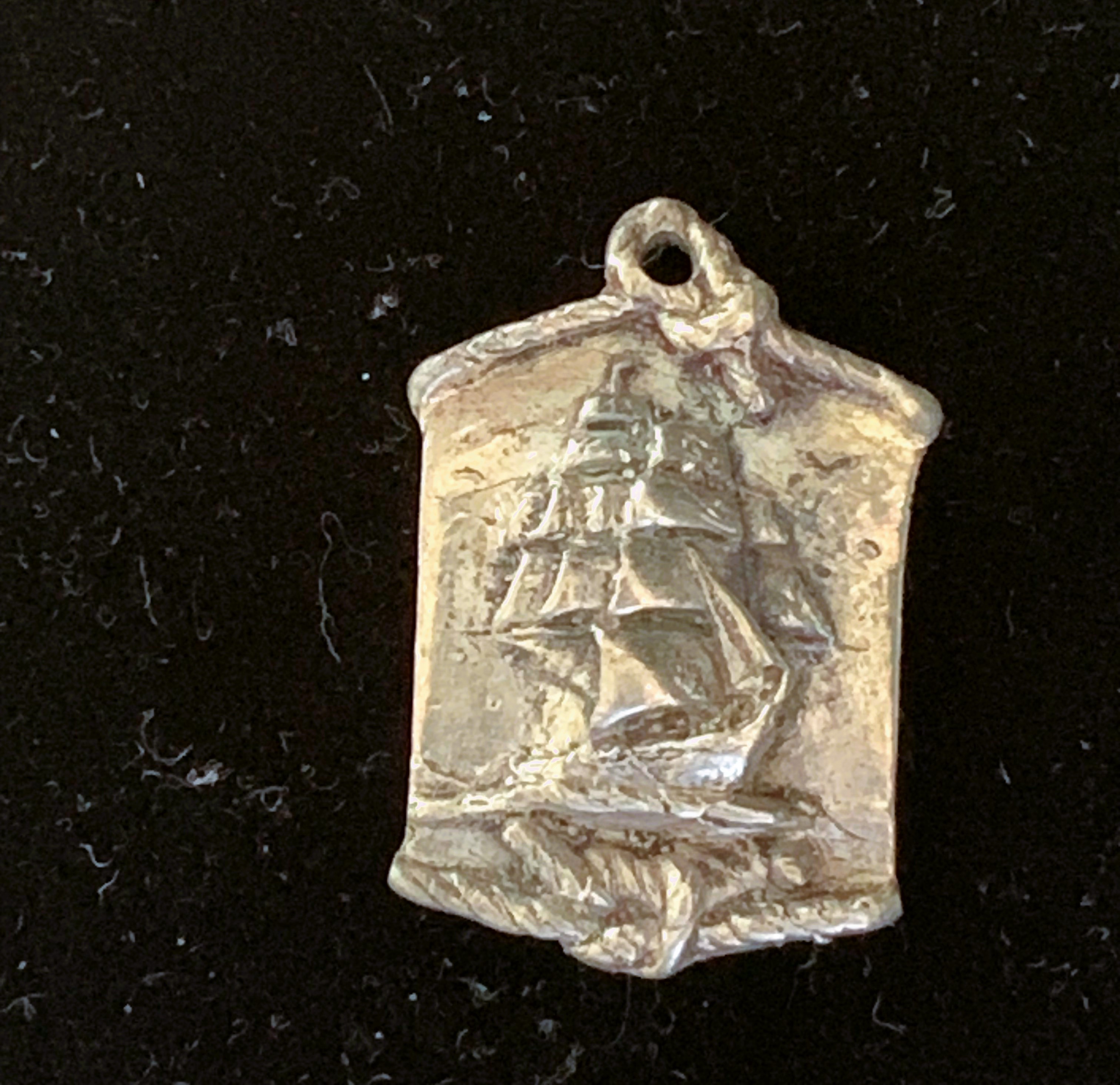 STERLING SILVER VINTAGE PENDANT SAILING SHIP | Property Room