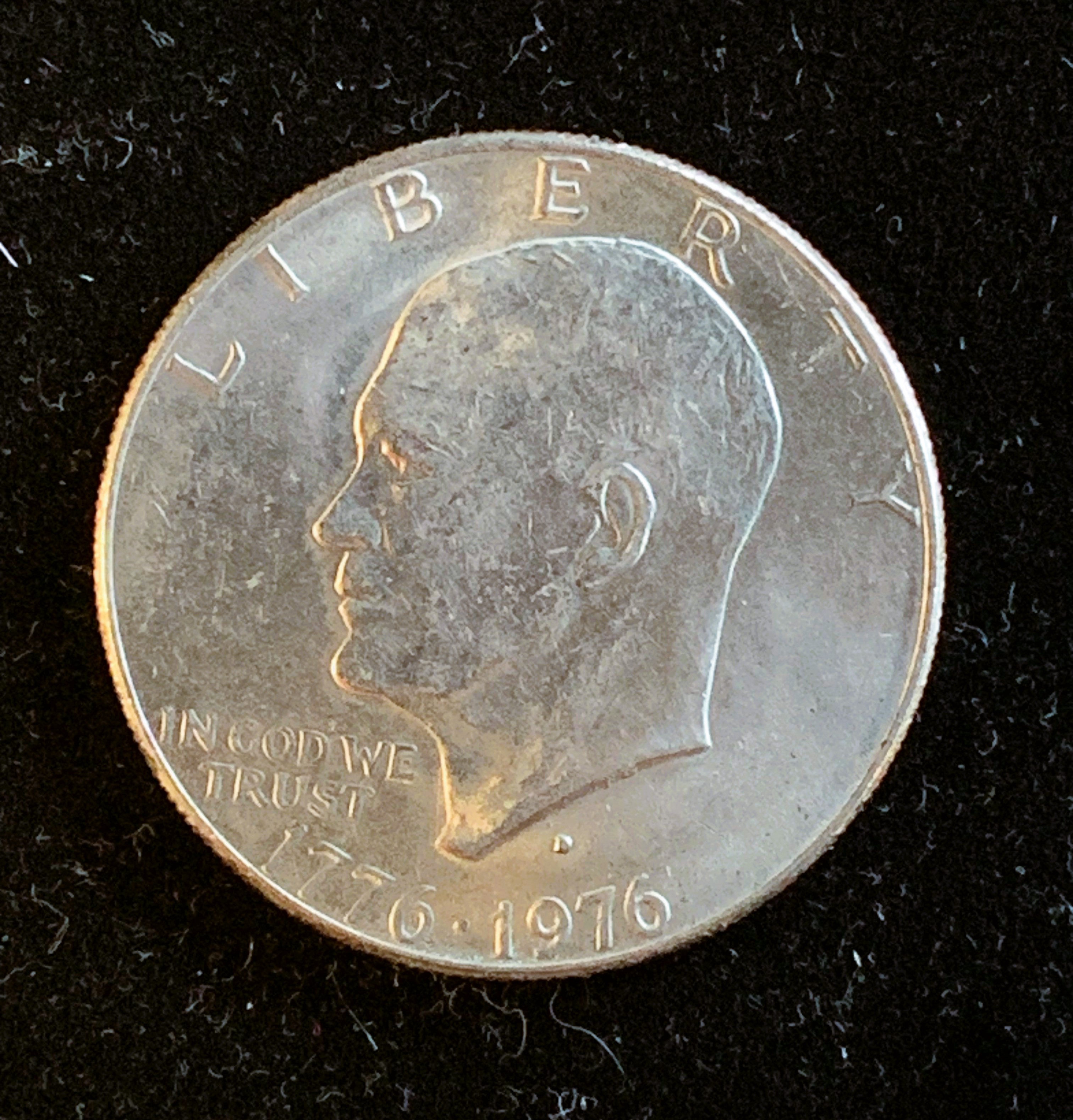 1976-D CLAD UNC "TYPE I" EISENHOWER $1 DOLLAR, BRIGHT LUSTER | Property ...