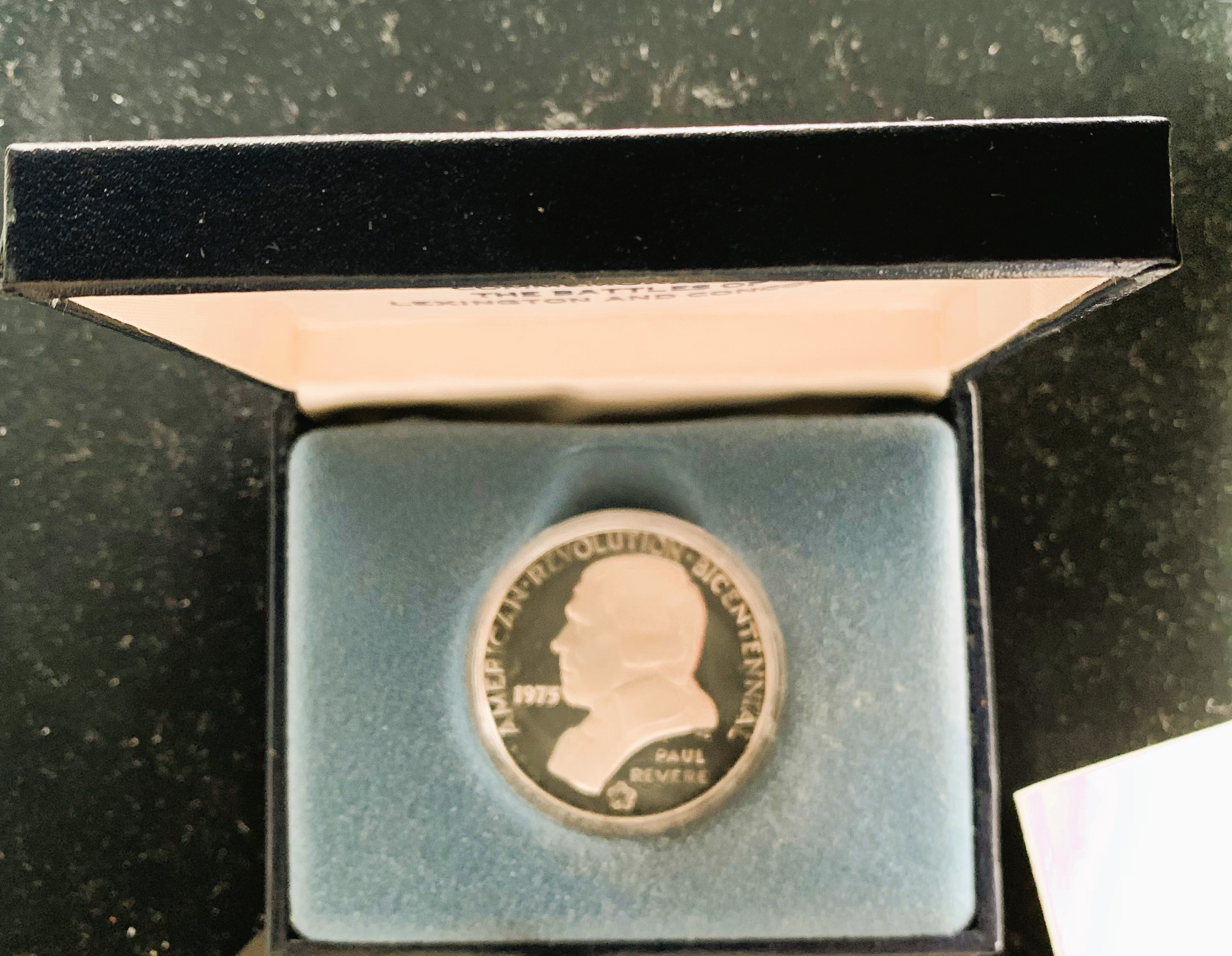 1975 BICENTENNIAL RARE FIND, .925 SILVER DCAM PROOF COIN, LEXINGTON AND ...