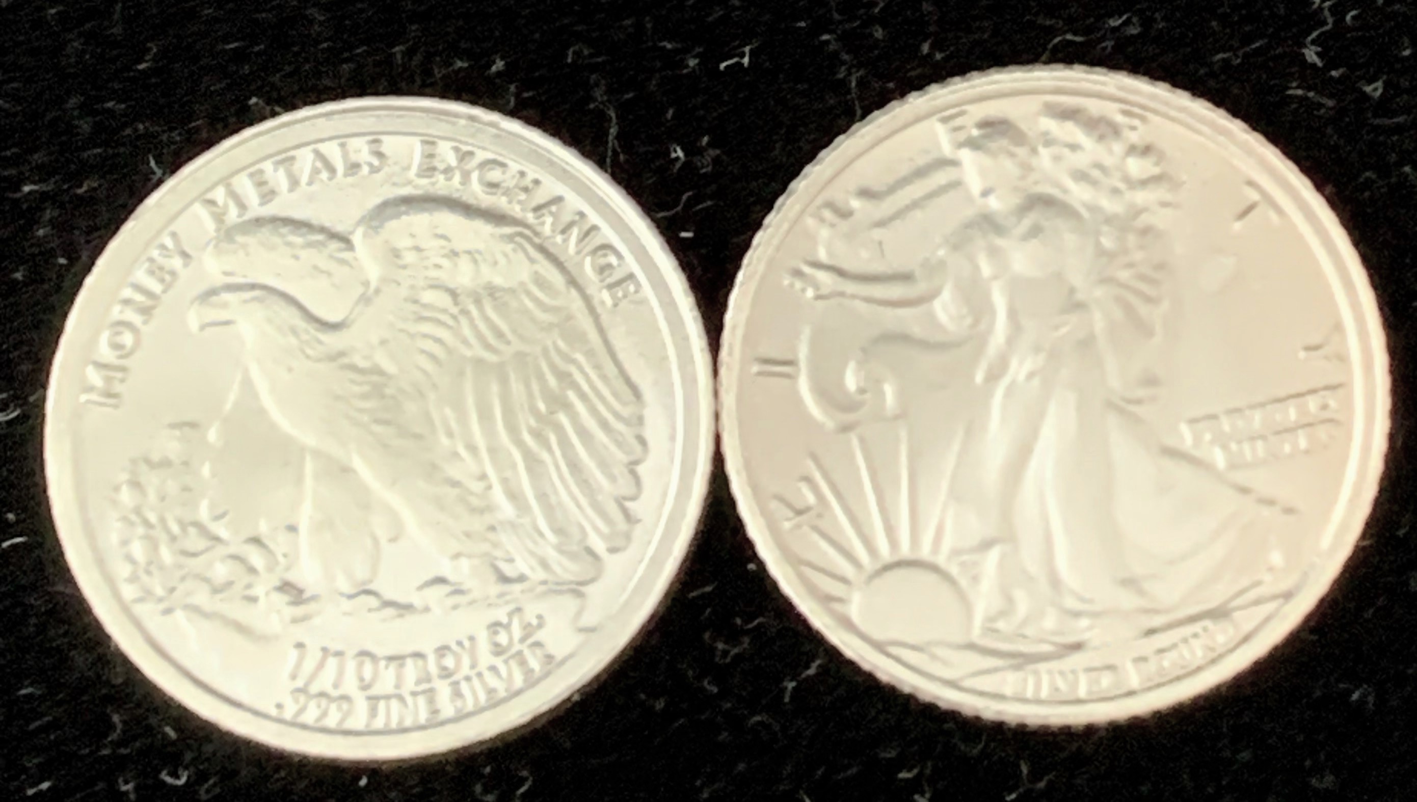 SILVER ONE TENTH TROY OUNCE EACH .999 FINE SILVER (2) COINS | Property Room