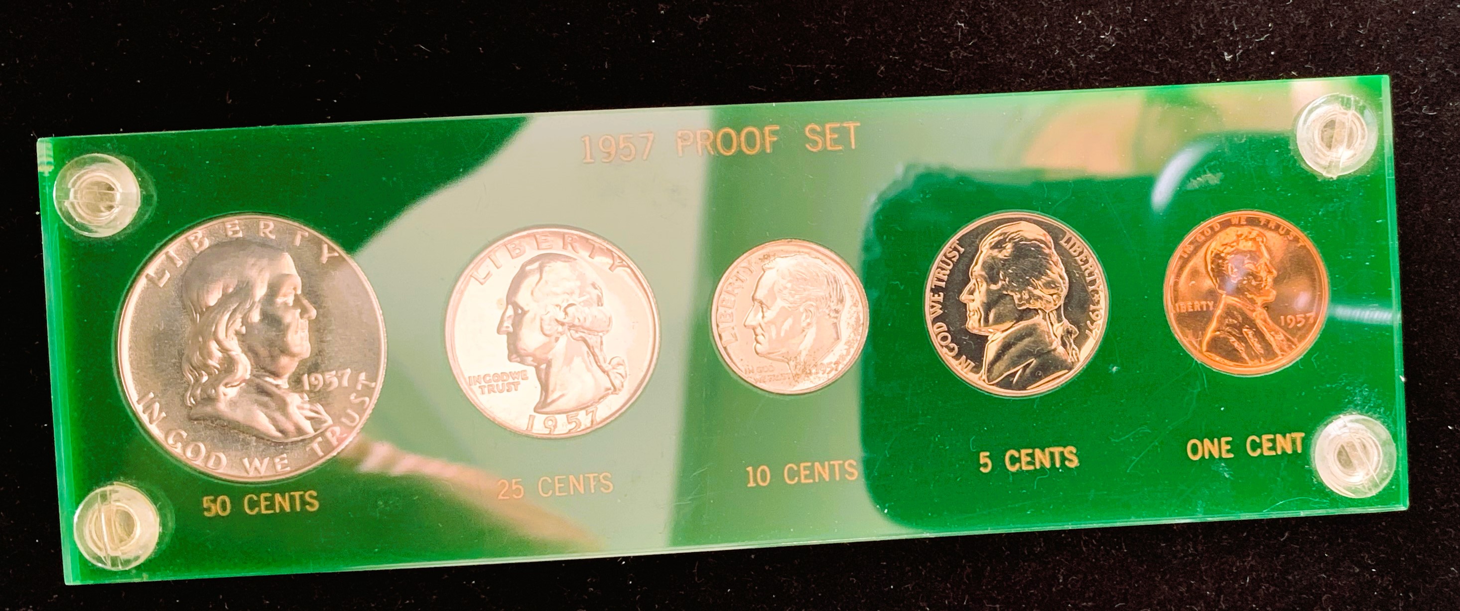 1957 US SILVER PROOF SET, BRILLIANT REALLY HIGH GRADE COINS | Property Room