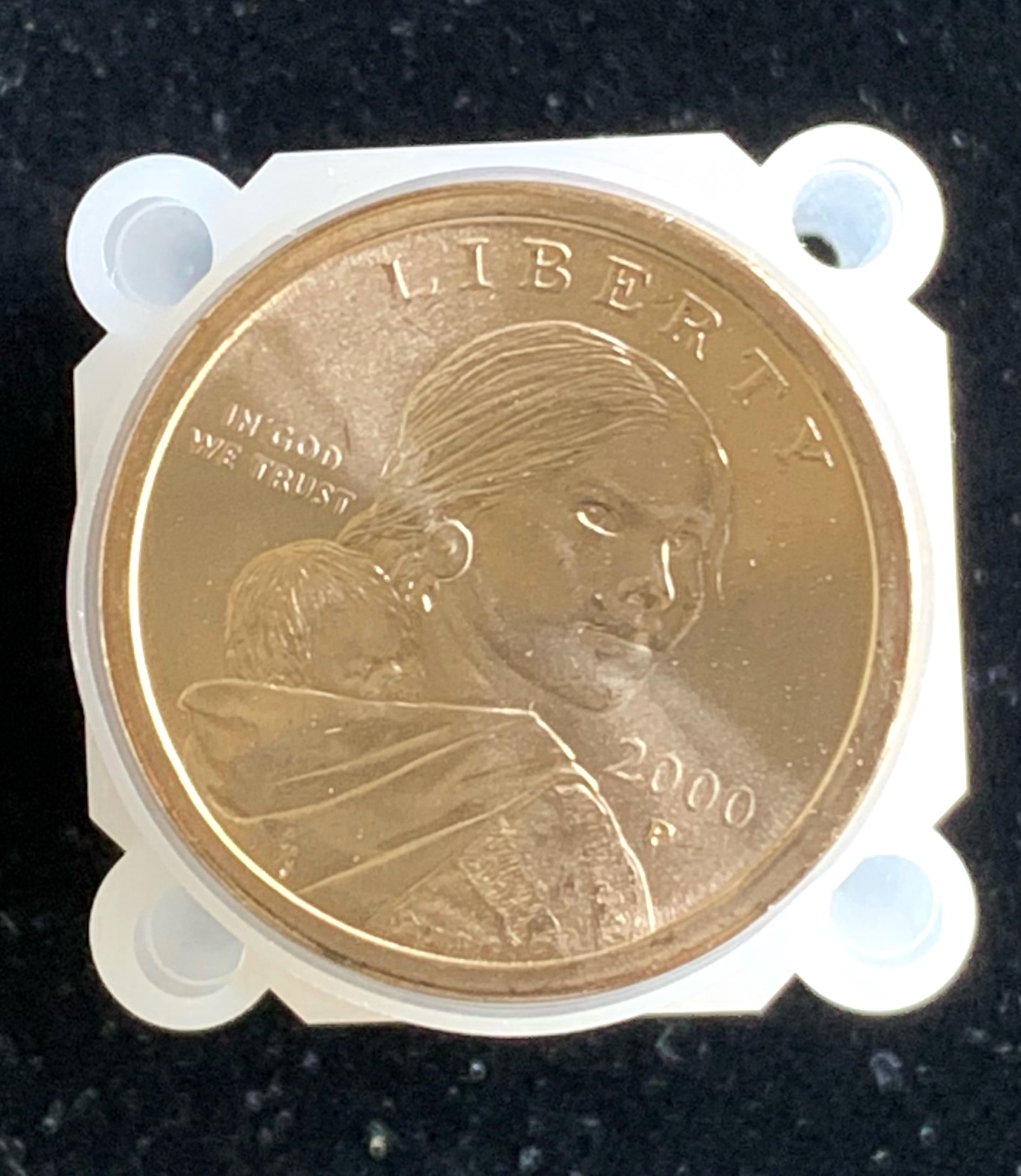 SACAGAWEA DOLLARS 2000-P TUBE OF 25 UNCIRCULATED BRIGHT LUSTER ...