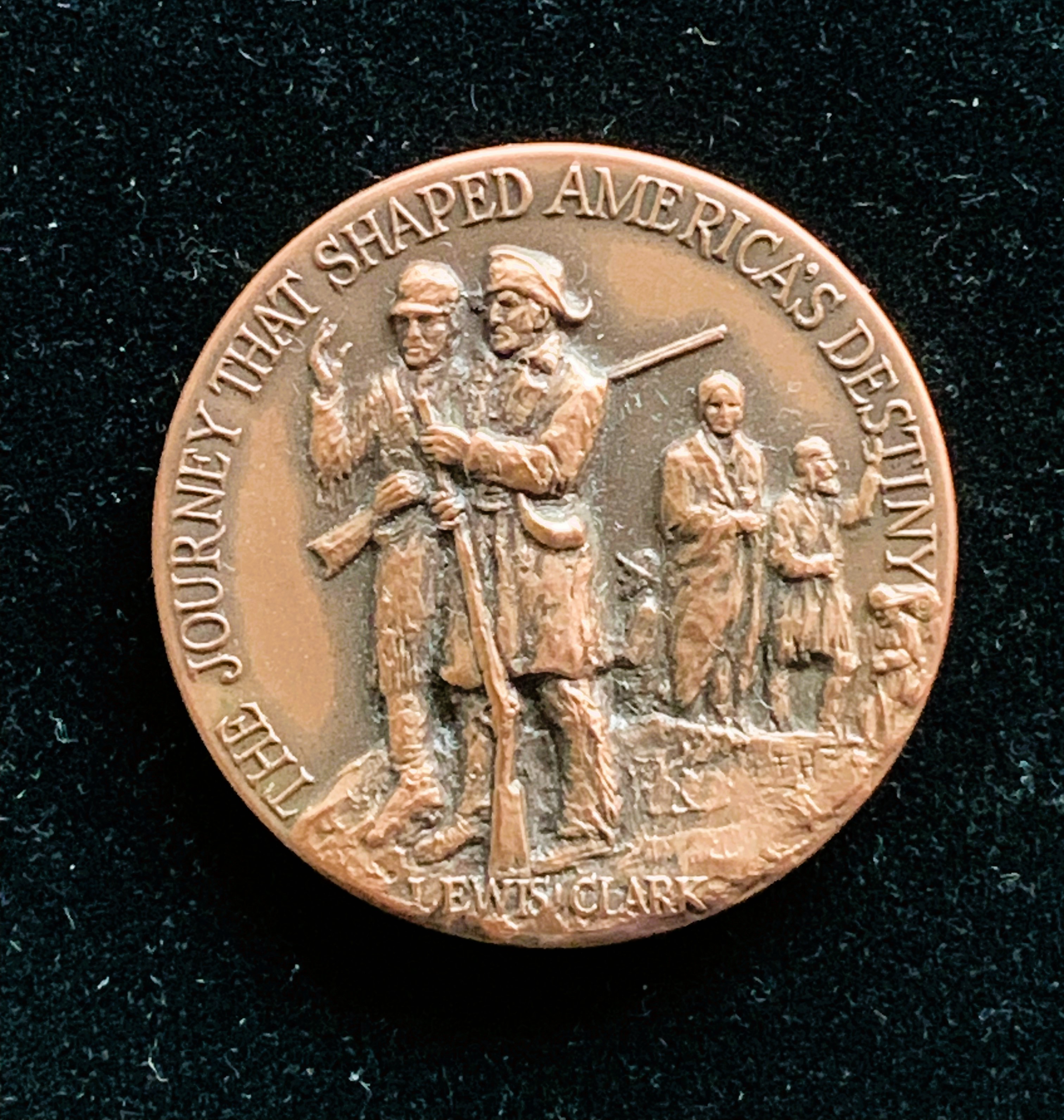 1974 VINTAGE RARE, COPPER MEDAL COIN, LEWIS & CLARK, "THE JOURNEY THAT ...
