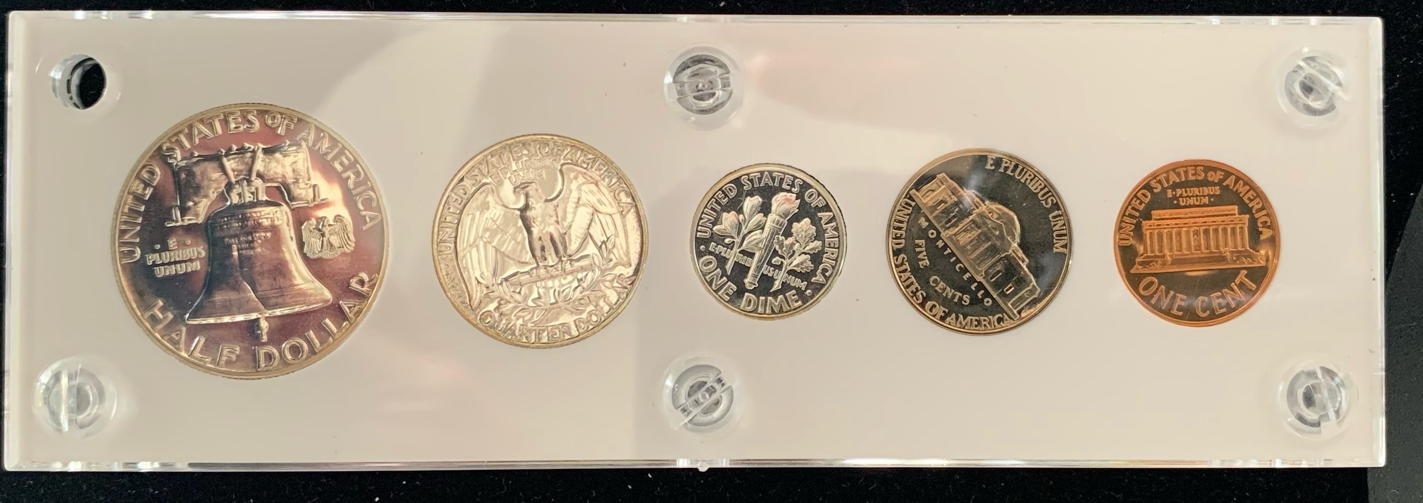 1960 US MINT SILVER PROOF SET W/ NICE SLIGHT TONNING, HIGH GRADE ...