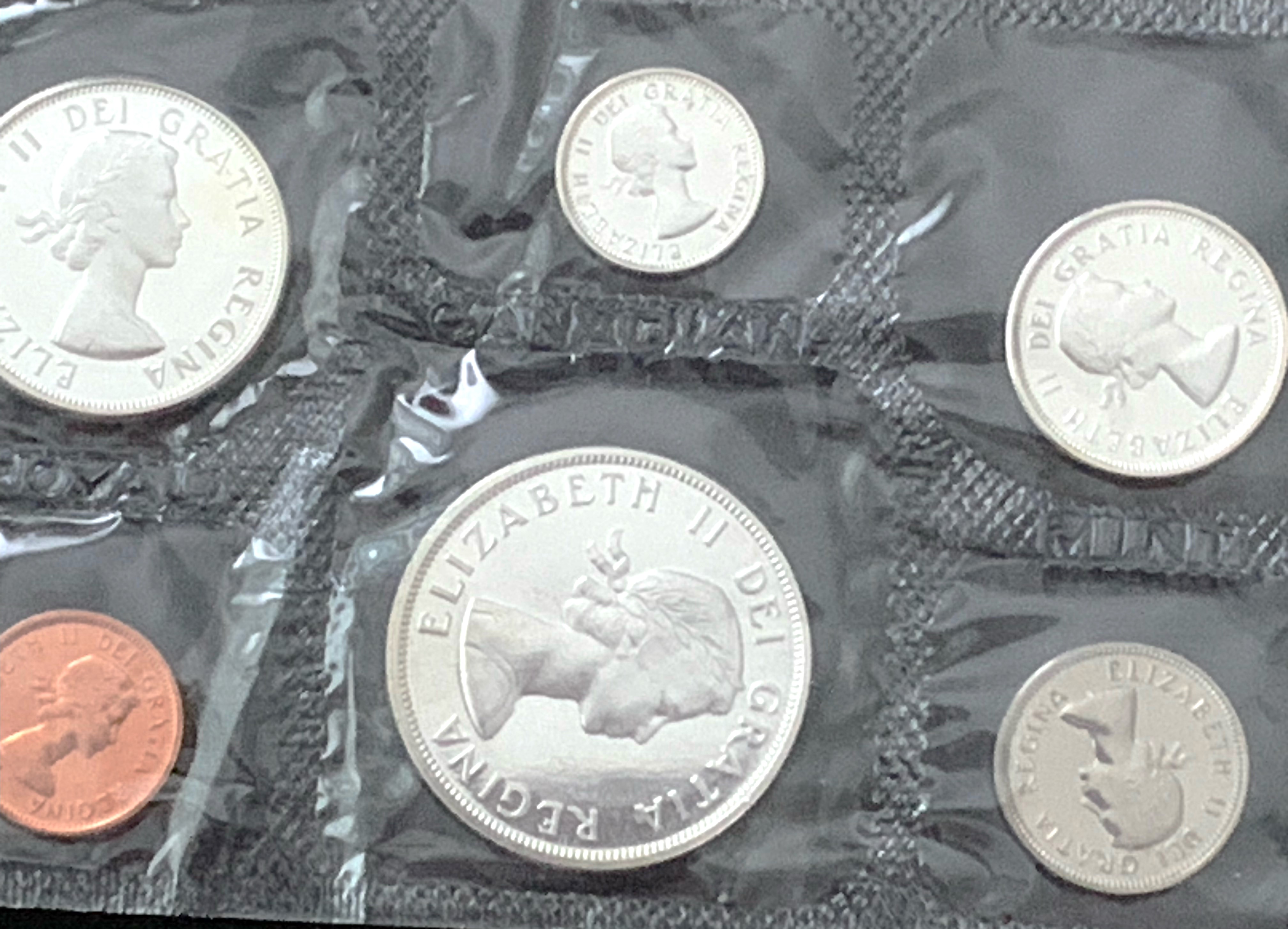 CANADA SILVER 1963 SPECIAL MINT SET 6 COINS IN ORIG GOV PKG | Property Room