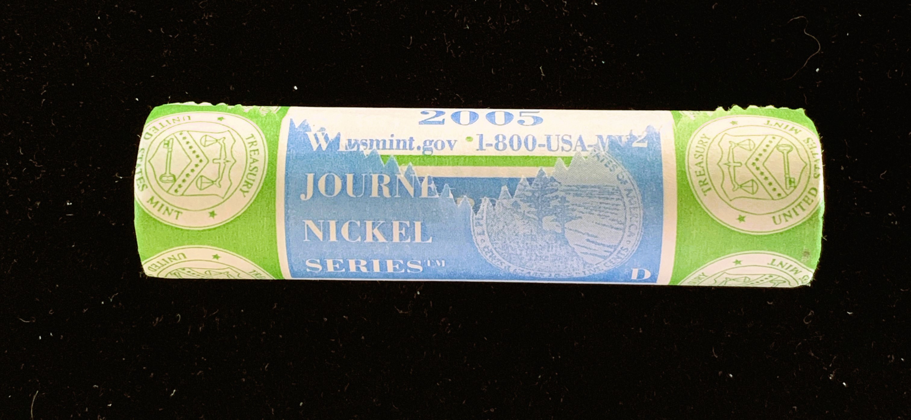 2005-D U.S. MINT ROLL (40 COINS) BRILLIANT UNCIRCULATED PROOF-LIKE ...