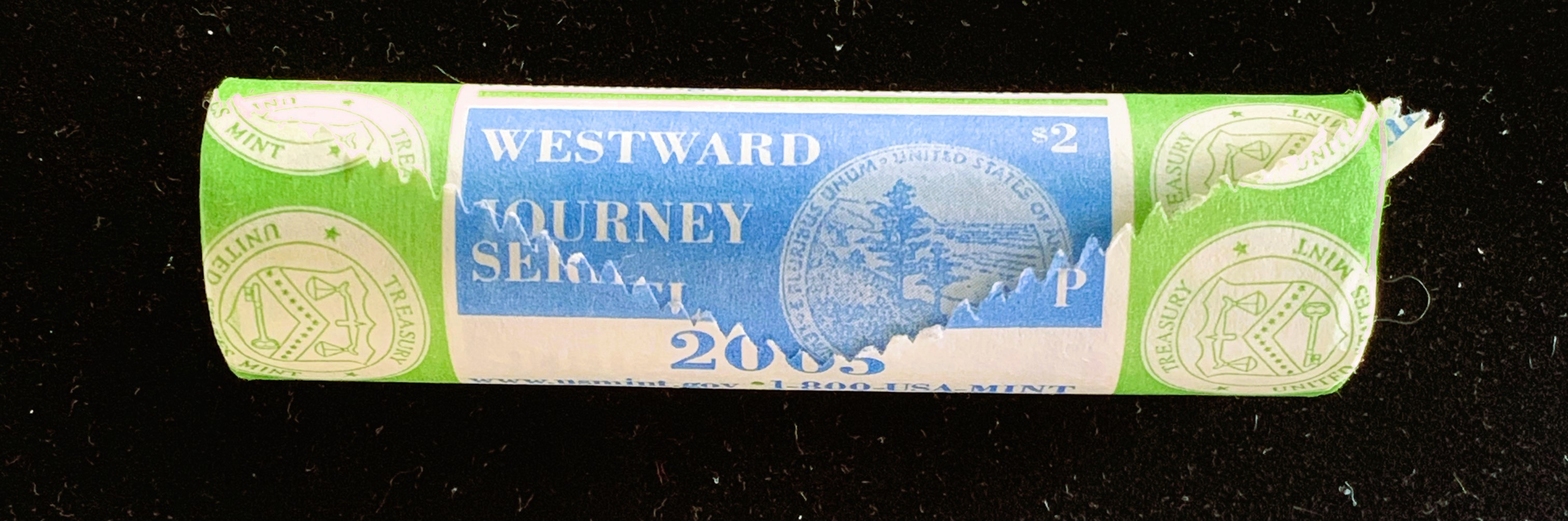 2005-P U.S. MINT ROLL (40 COINS) BRILLIANT UNCIRCULATED PROOF-LIKE ...