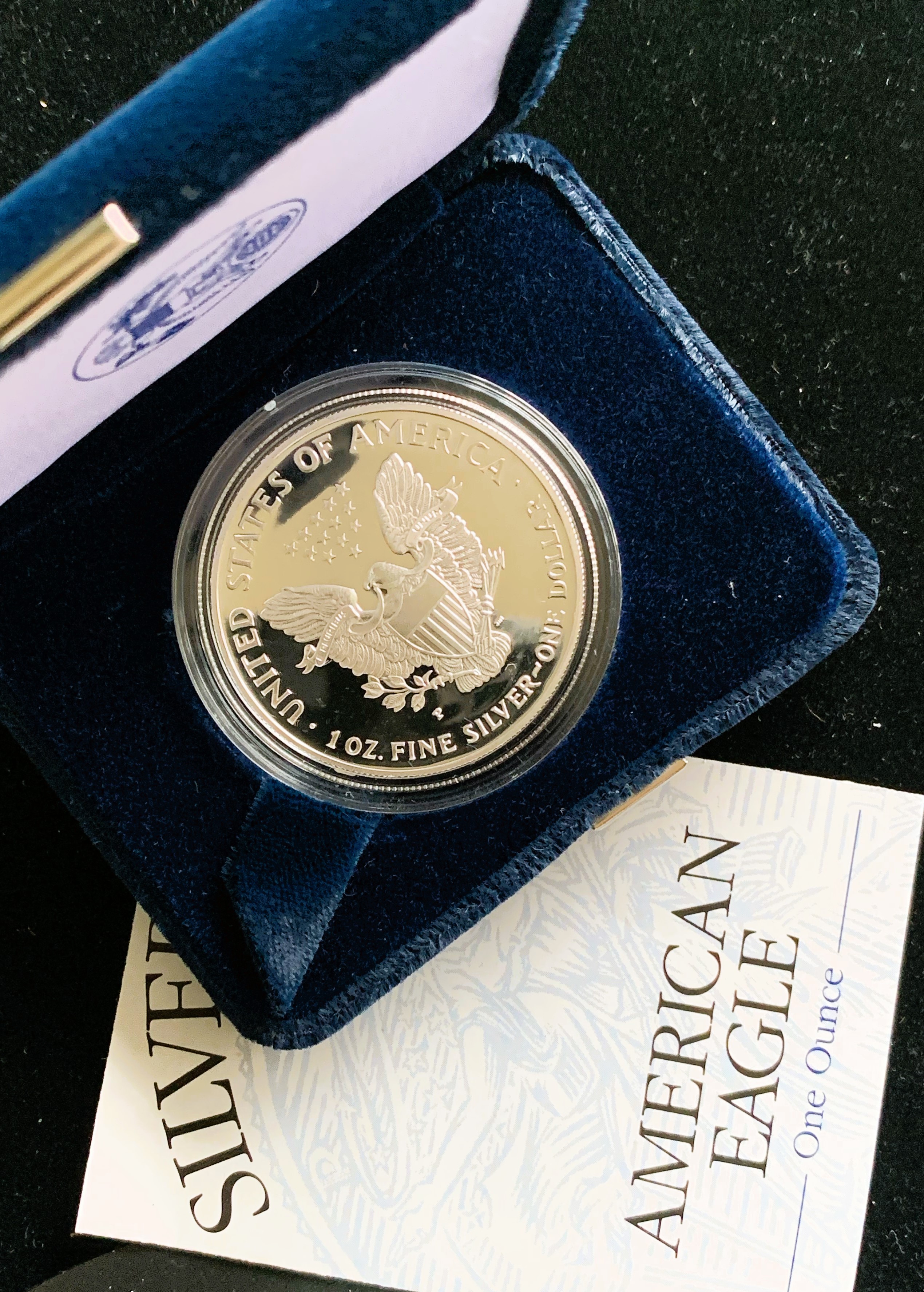 2000-P 1oz .999 FINE SILVER AMERICAN SILVER EAGLE PROOF COIN, BRILLIANT ...
