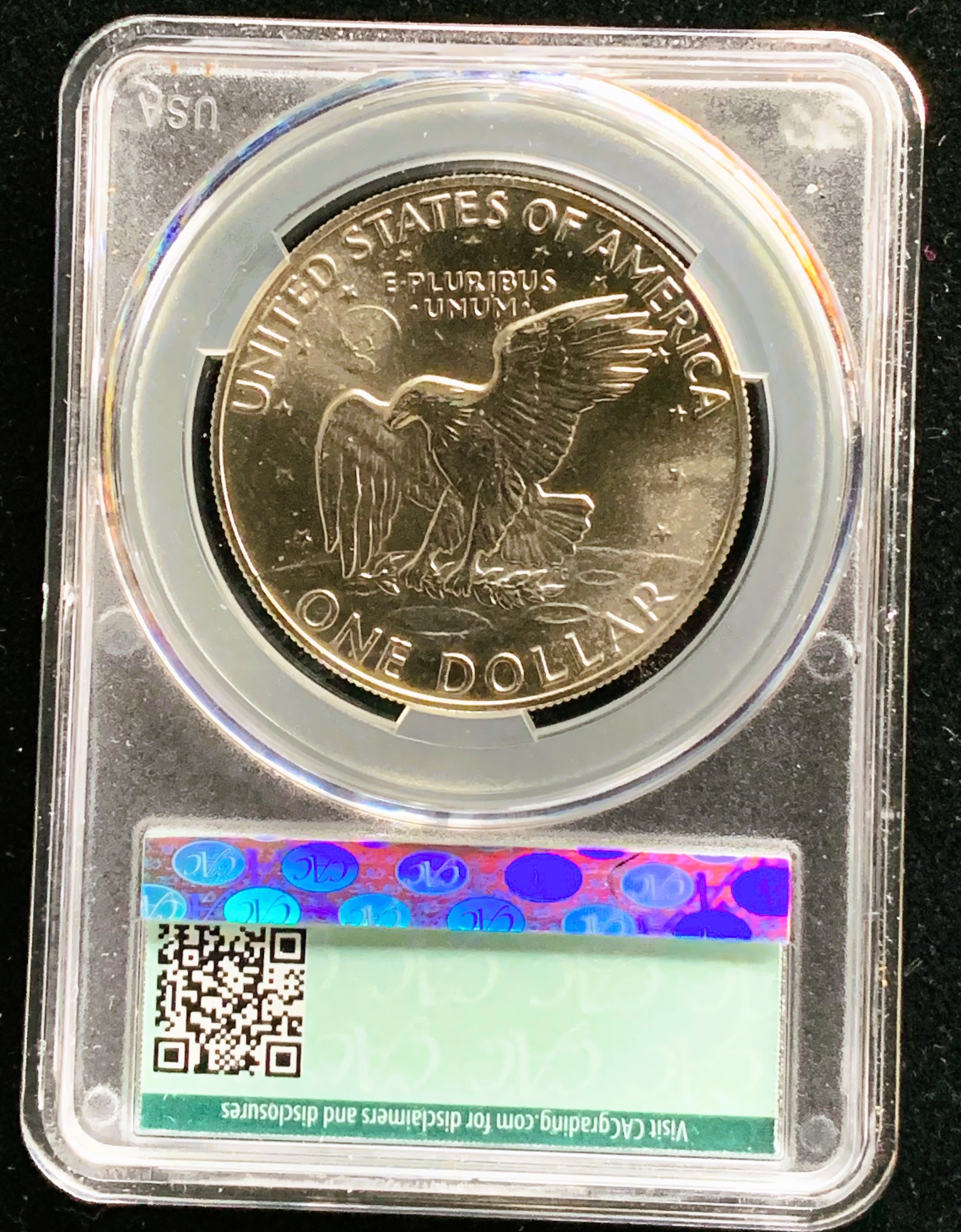 1974-S SILVER CAC GRADED MS 66, EISENHOWER DOLLAR COIN, HIGH GRADE IN ...