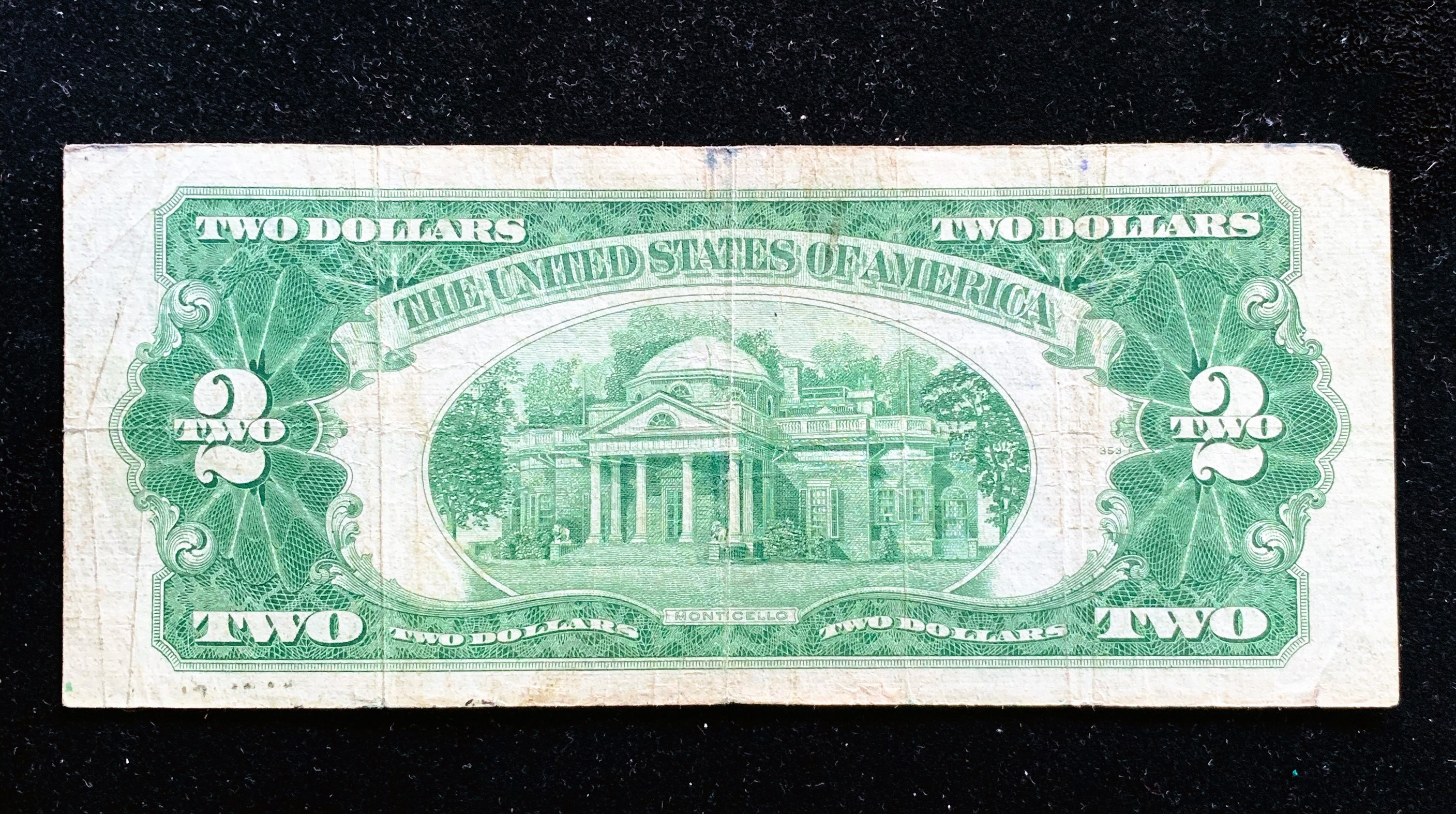 $2 DOLLAR SERIES 1928 G, UNITED STATES NOTE, RED LABEL | Property Room
