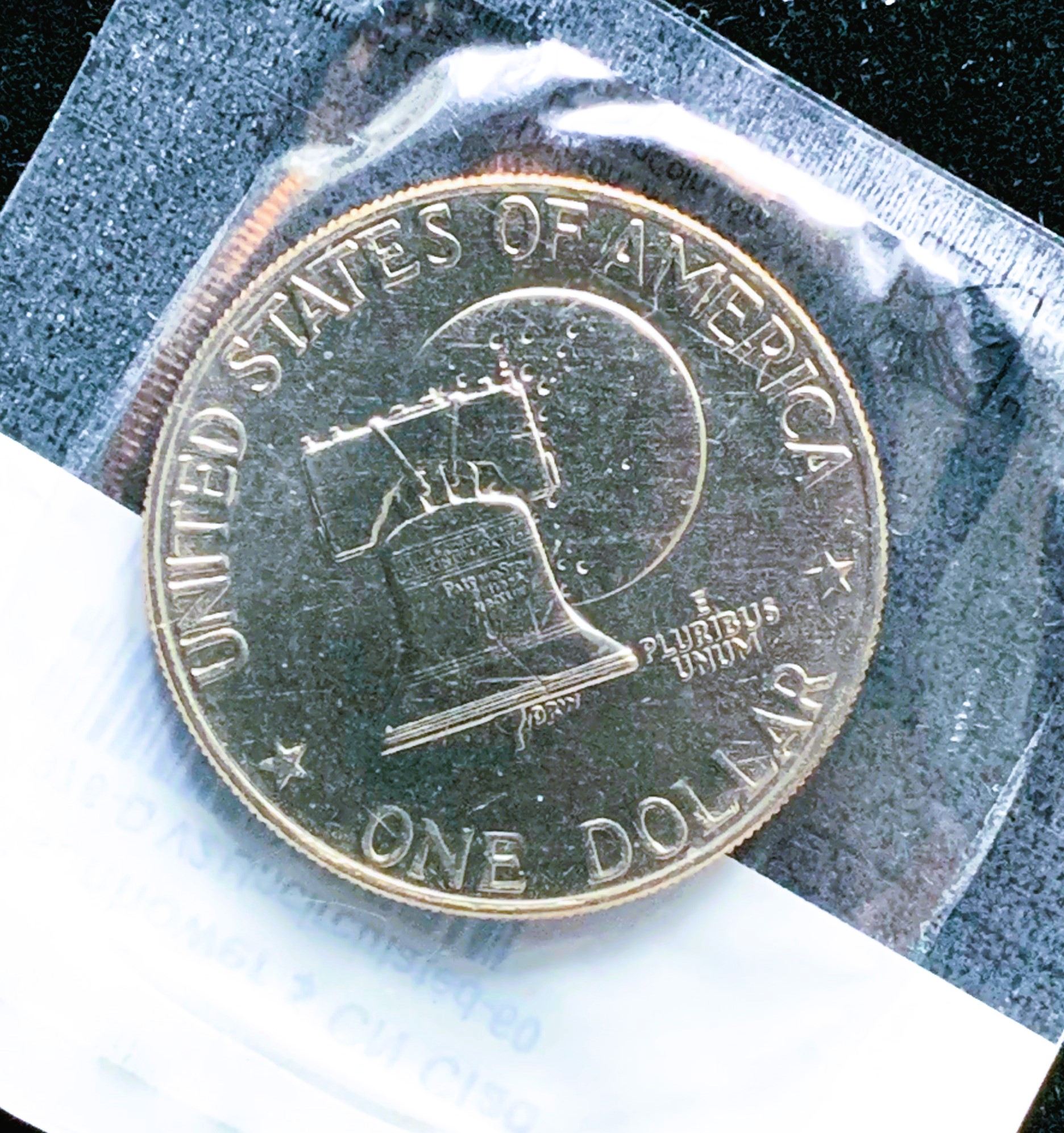 1976-D CLAD UNC-60 V2 EISENHOWER $1 DOLLAR, BRIGHT LUSTER | Property Room