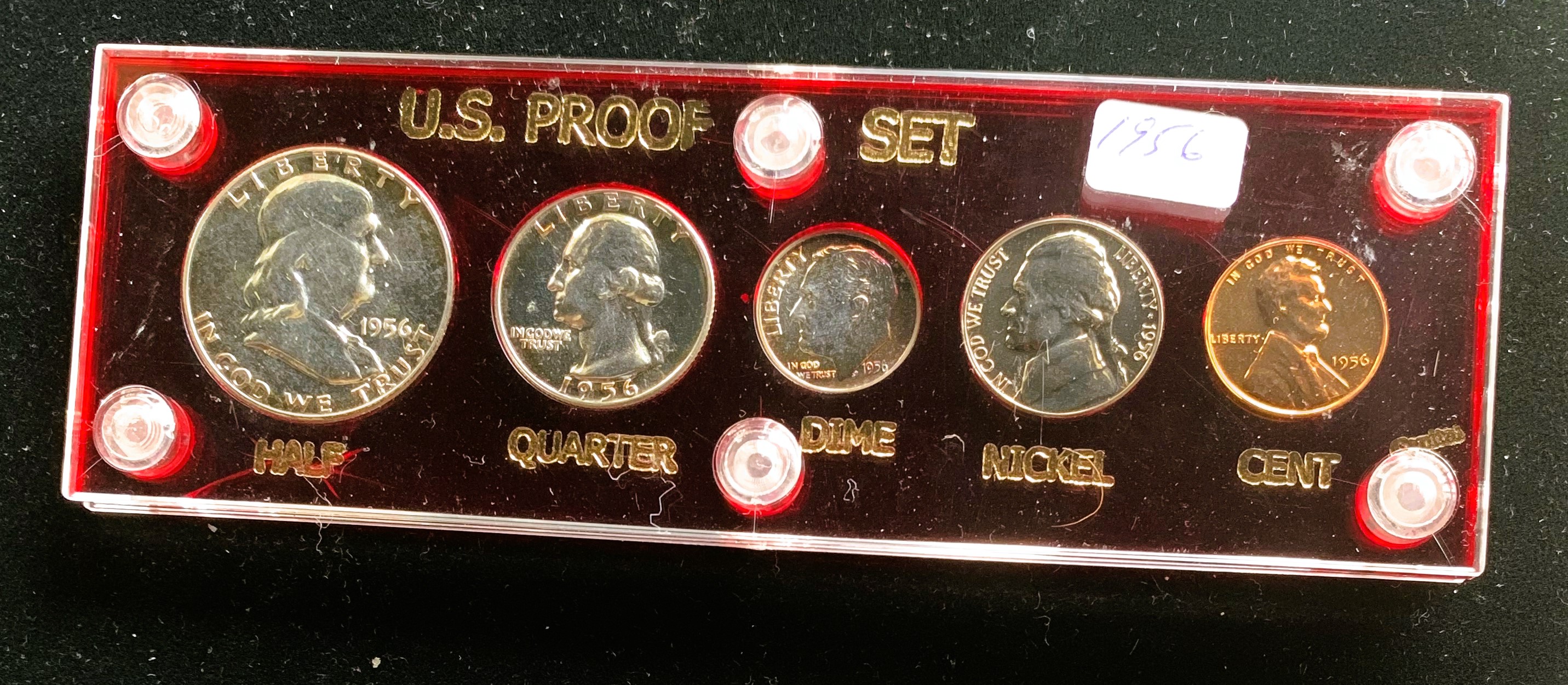 1956 U S PROOF SILVER SET, GEM COINS, BRILLIANT SHINY, WITH SOME NICE ...