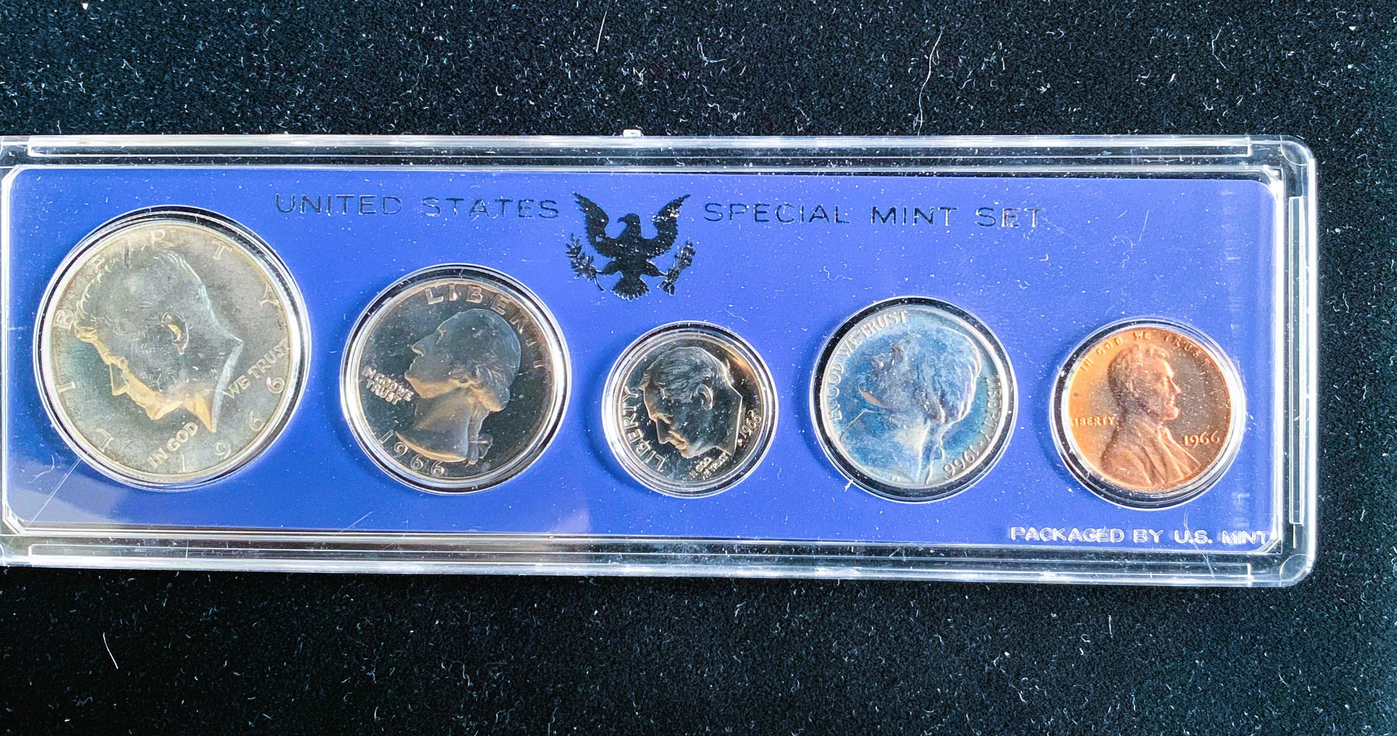 SPECIAL MINT SET, 1966 U.S. SMS BRILLIANT UNCIRCULATED IN ORIG GOV BOX ...