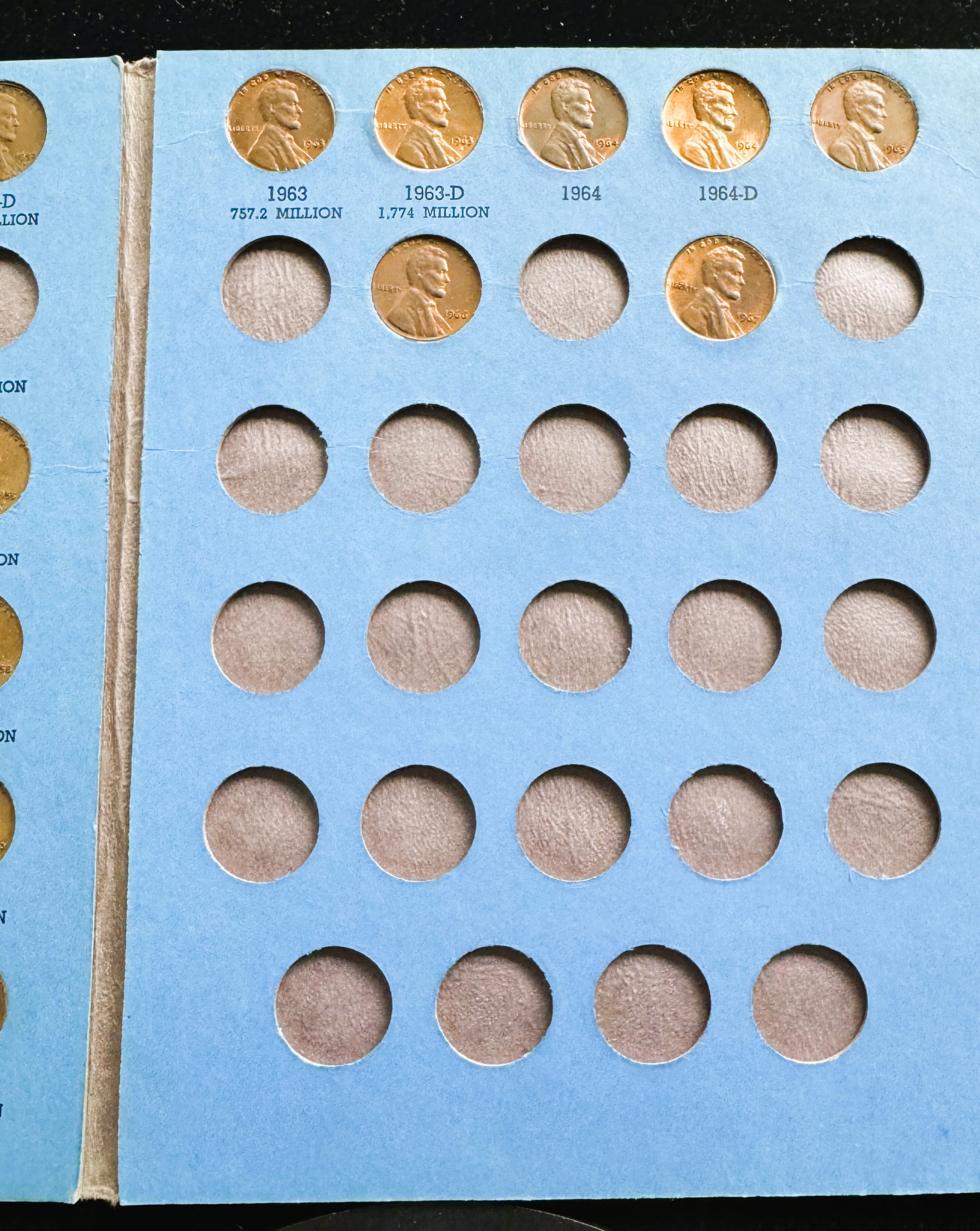 1941- LINCOLN CENT ALMOST COMPLETE COIN COLLECTION BOOK, INCLUDING 3 ...