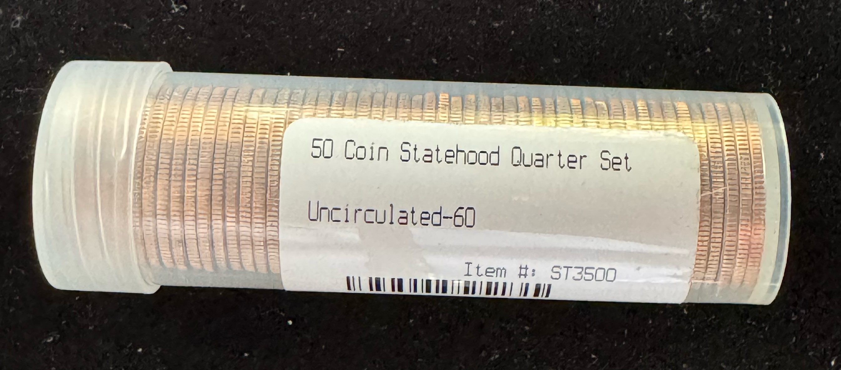 50 UNCIRCULATED STATEHOOD COIN SET, LITTLETON UNC 60, IN THE TUBE ...