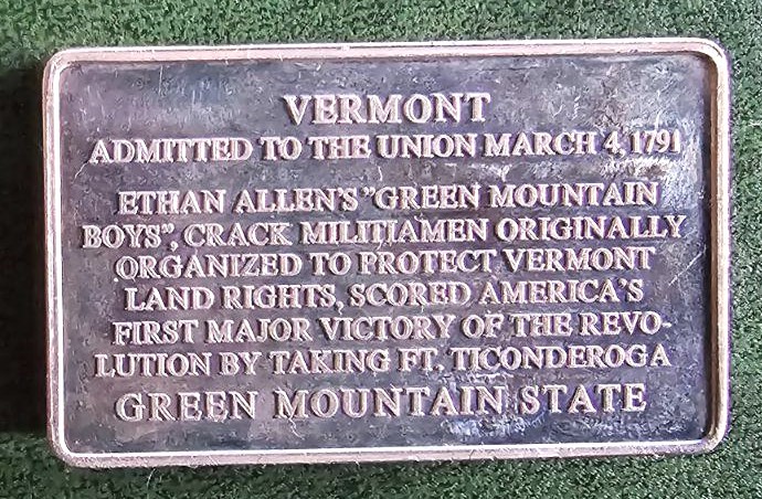 LARGE 10.4 oz .VINTAGE 925 FINE VERMONT STATE BAR, ETHAN ALLEN GREEN ...