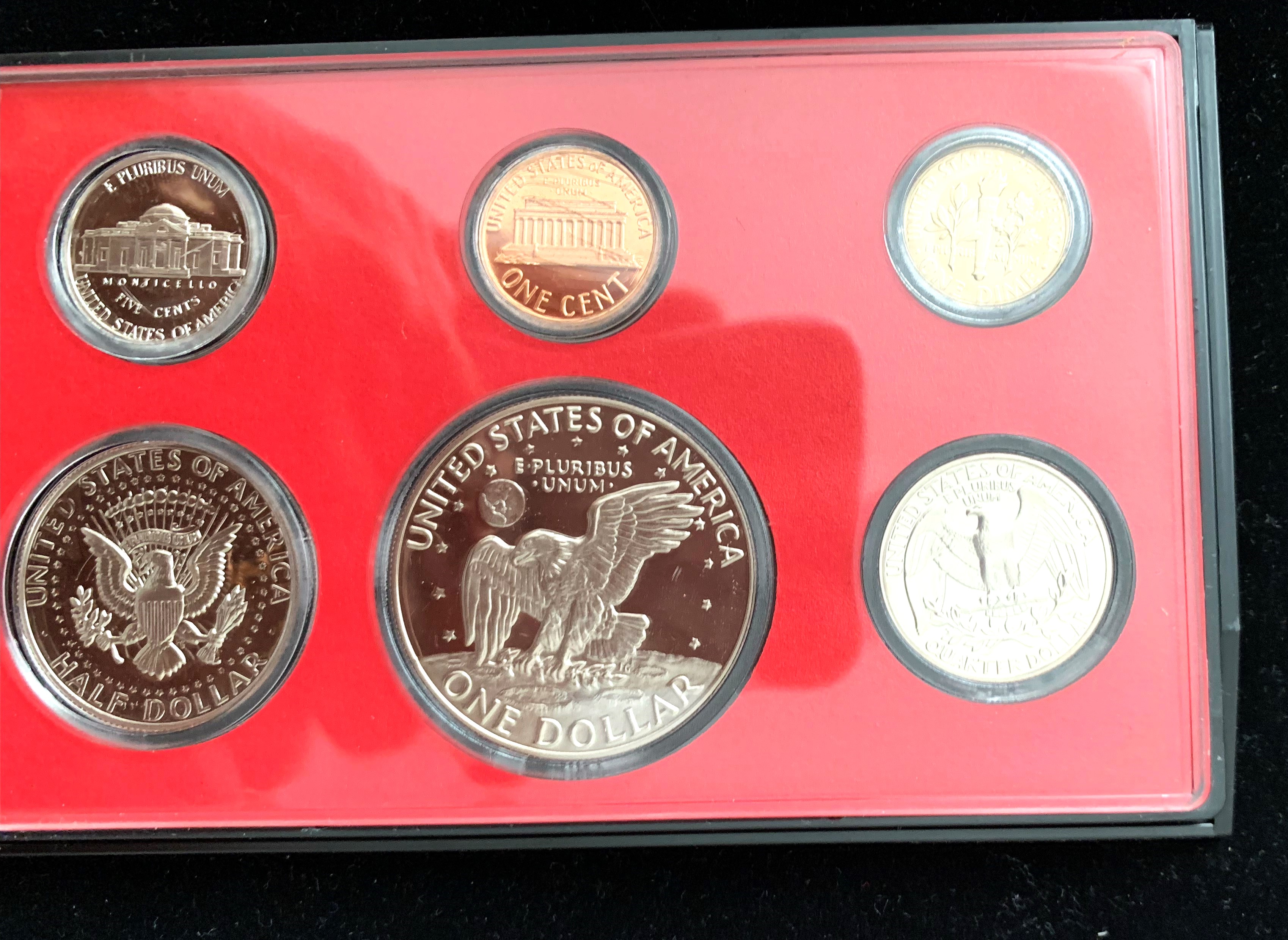 1977 UNITED STATES PROOF SET 6 COINS IN ORIG GOV PACKAGING | Property Room