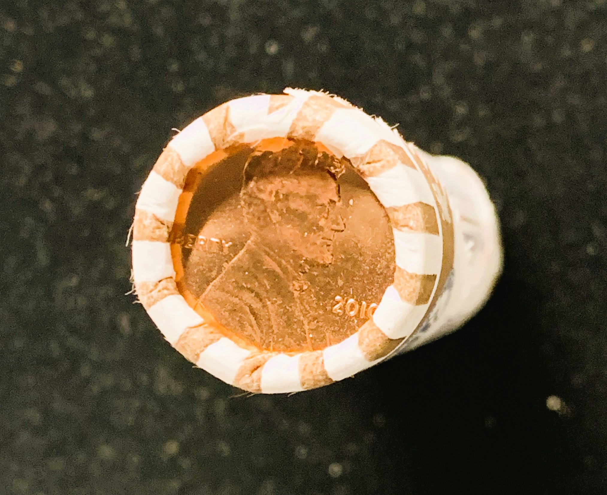 2010-P LINCOLN CENTS, ROLL OF 50 COINS, BRILLIANT UNCIRCULATED PROOF ...