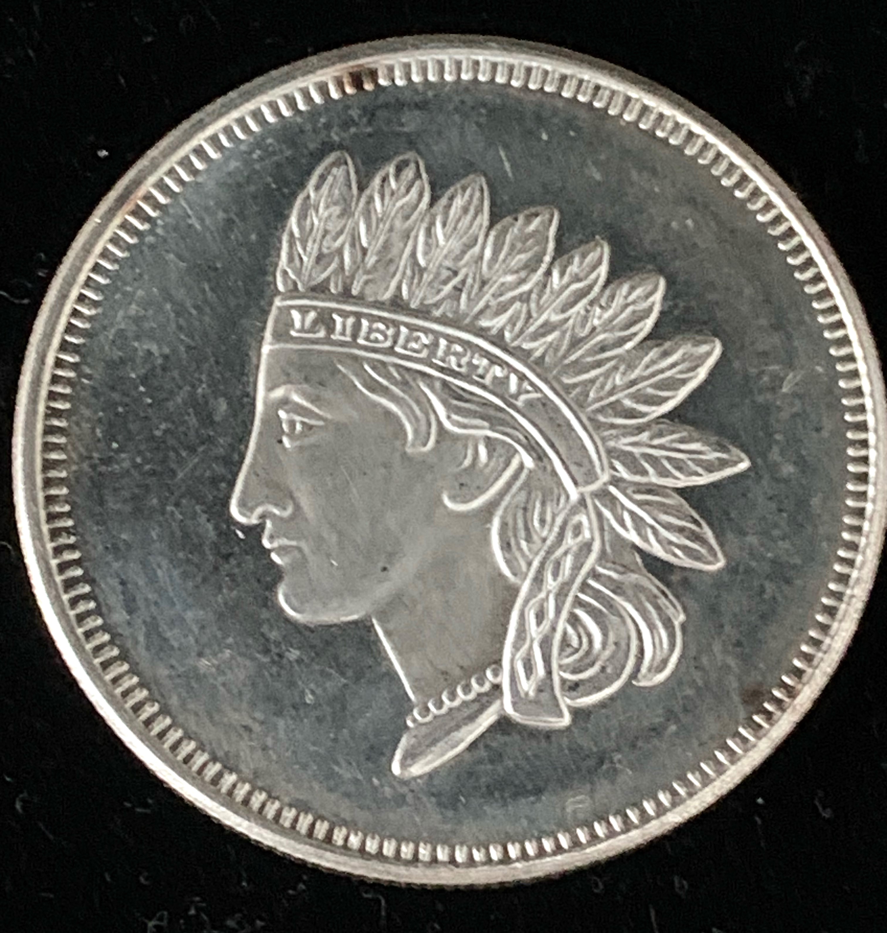 SILVER INDIAN LIBERTY 1oz ROUND .999 FINE SILVER | Property Room