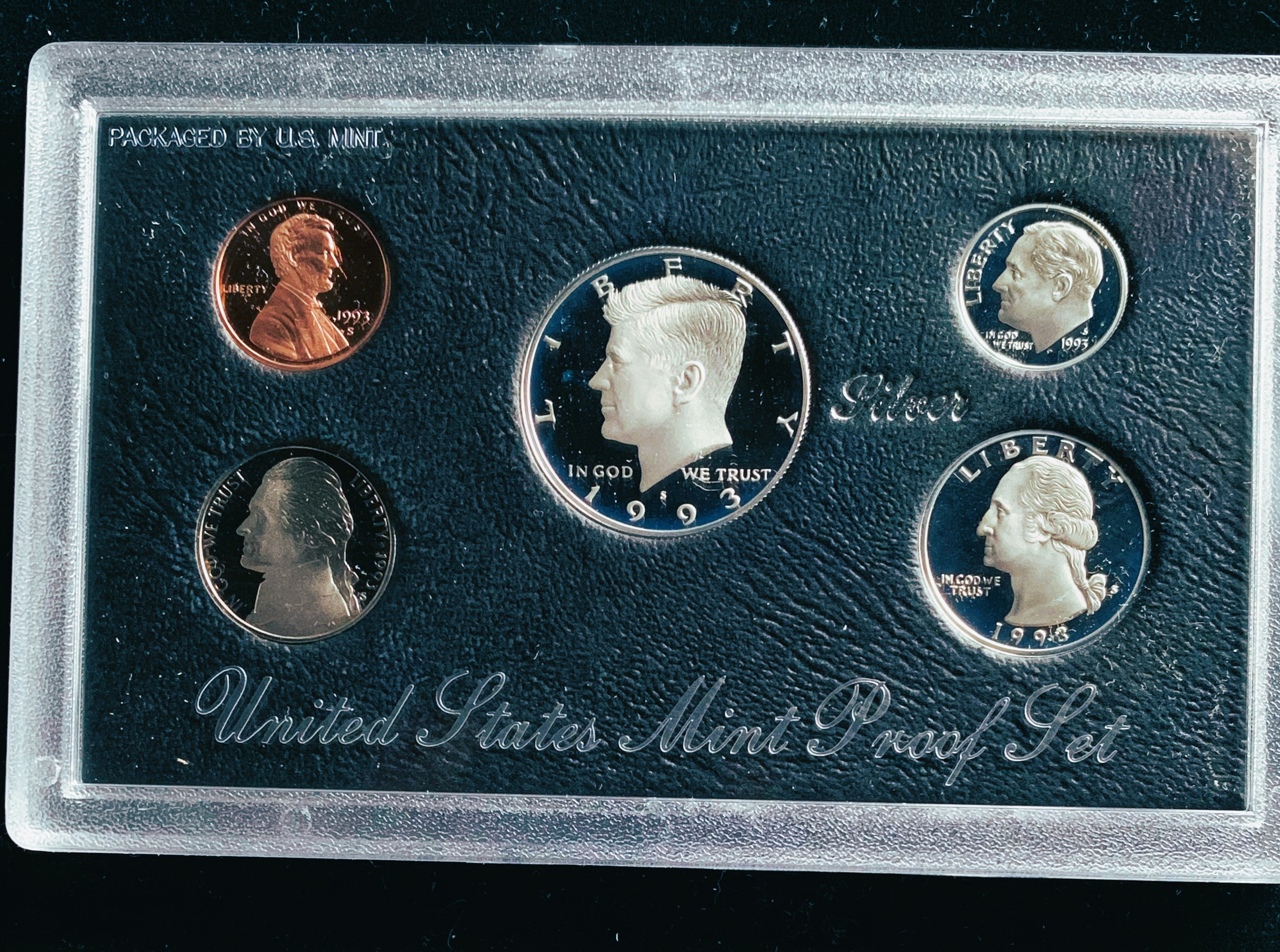 1993-S SILVER US MINT PROOF COIN SET, IN ORIGINAL MINT CASE, PKG, WITH ...