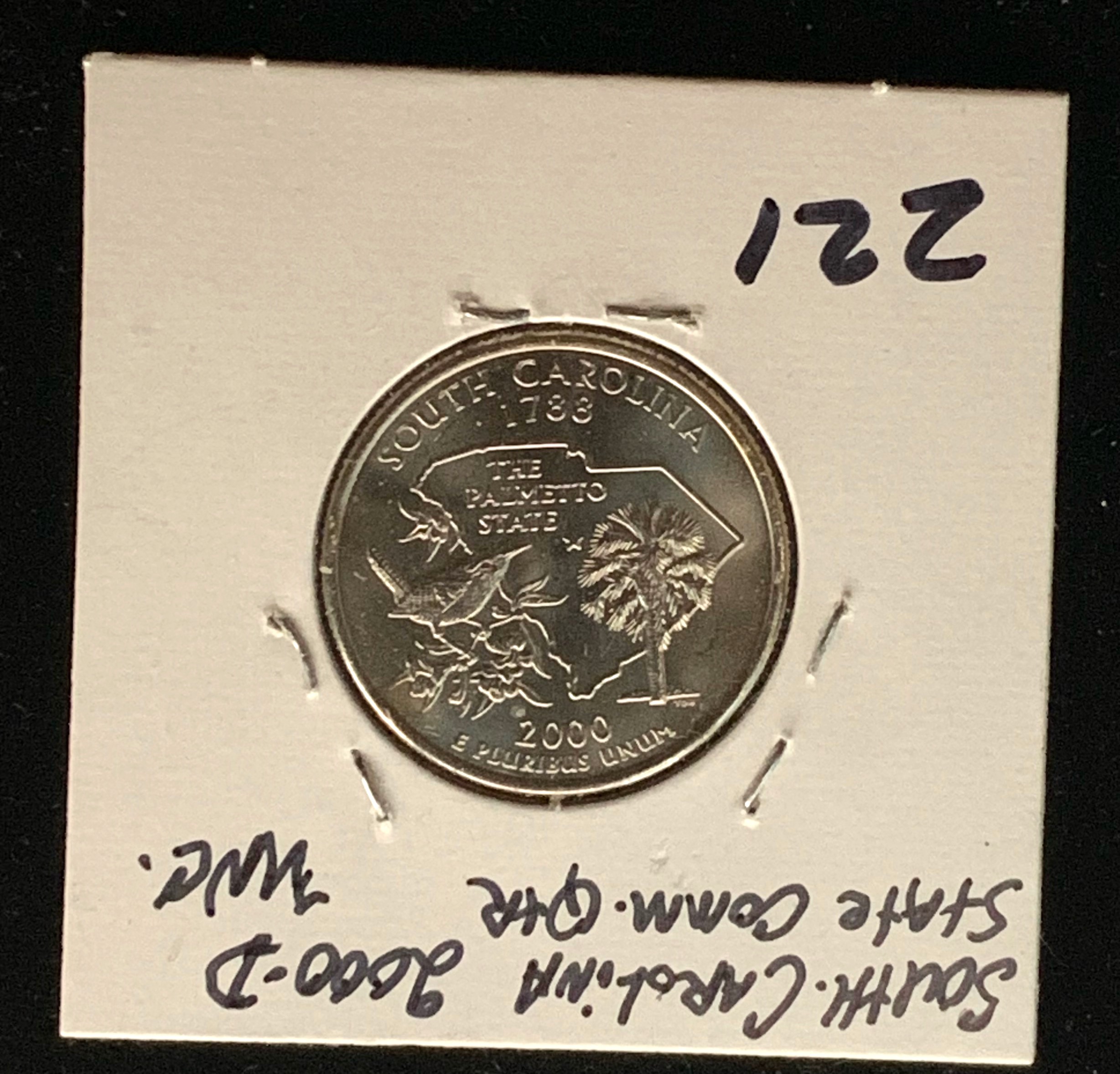 SOUTH CAROLINA COMMEMORATIVE QUARTER UNCIRCULATED 2000-D | Property Room