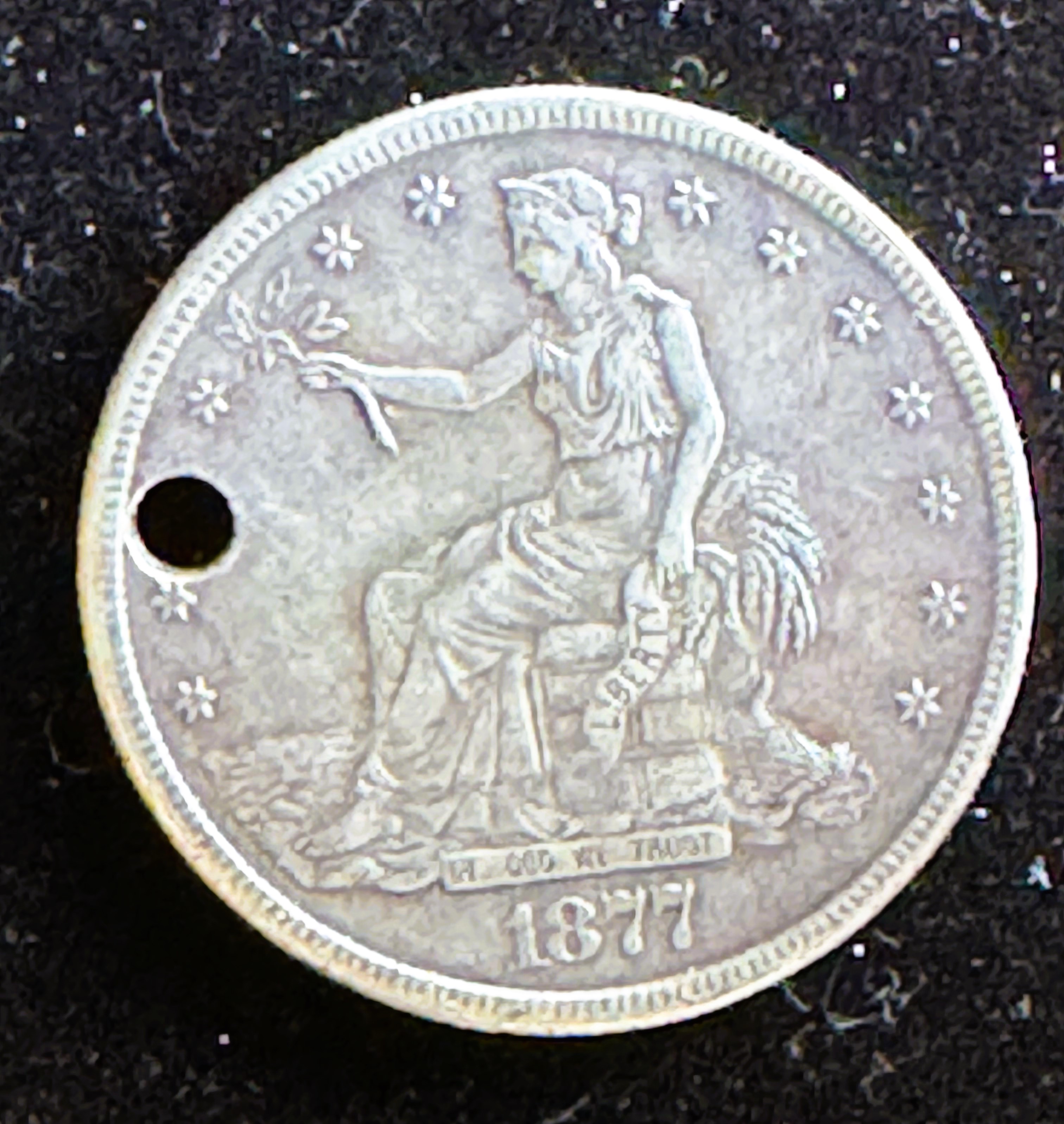 1877-S TRADE DOLLAR COIN, 420 GRAINS 900 FINE SILVER | Property Room