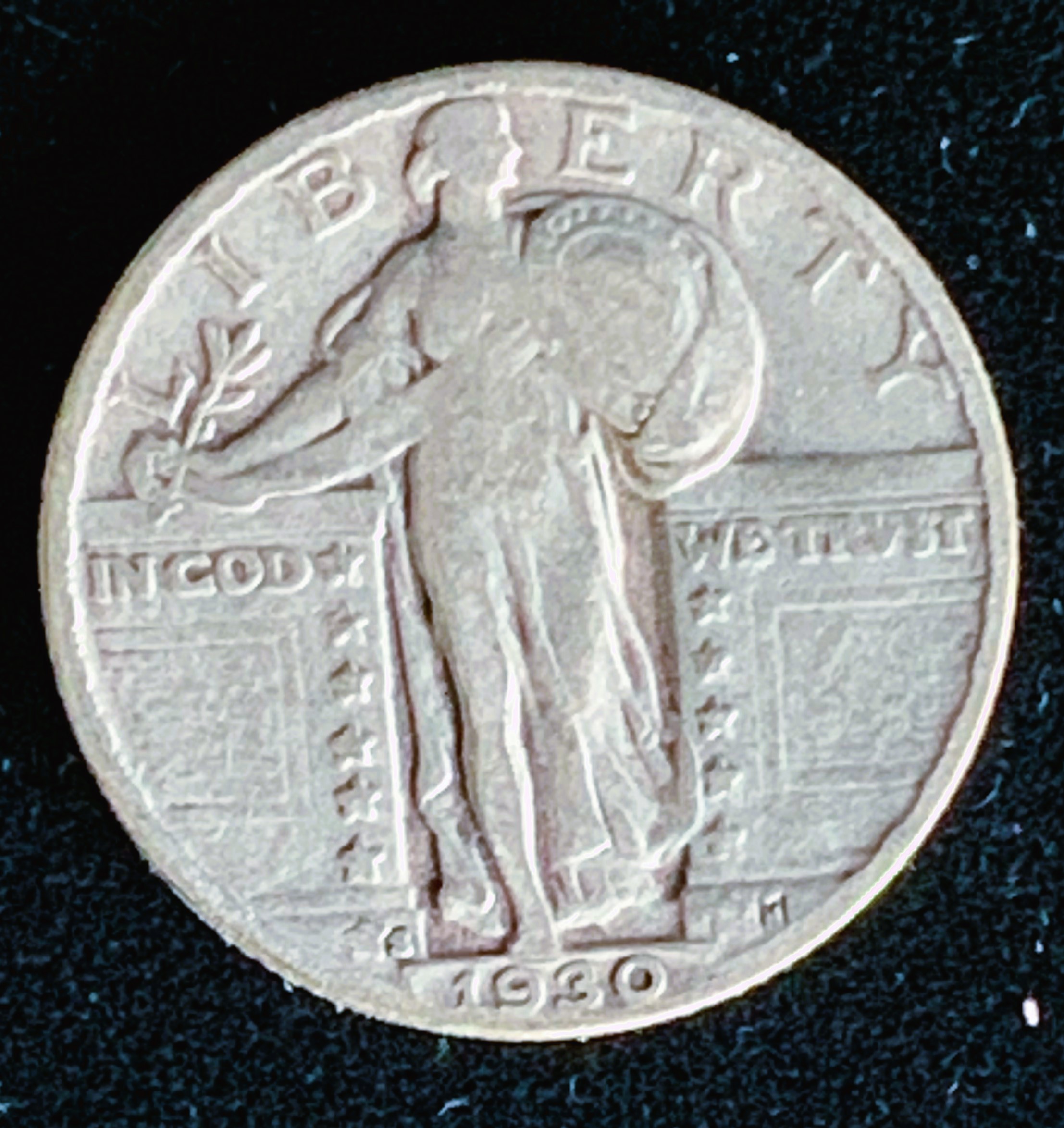1930-S SILVER STANDING LIBERTY QUARTER COIN, SHINY LOTS OF DETAIL ...
