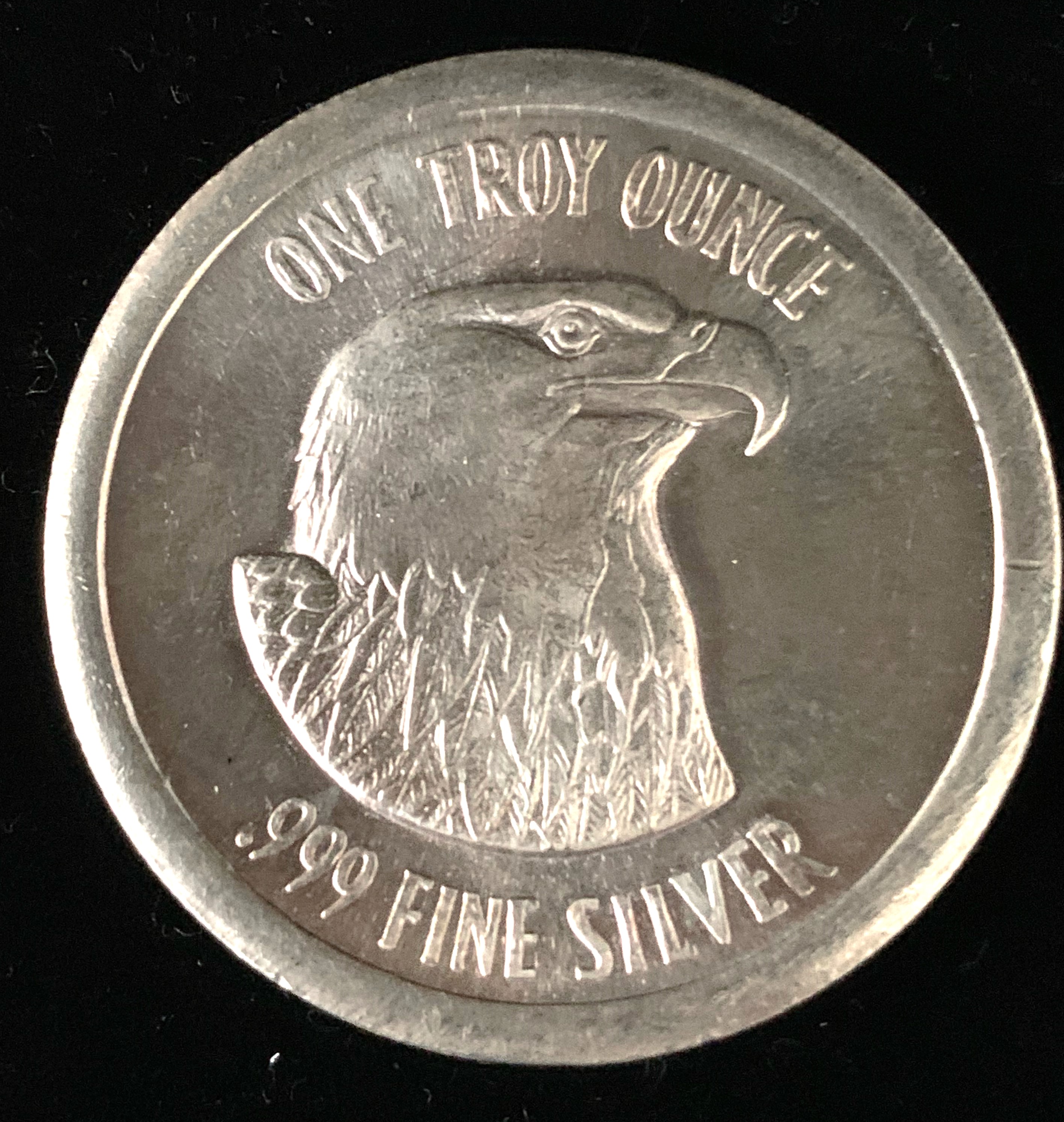 1oz SILVER ROUND .999 FINE BALD EAGLE | Property Room